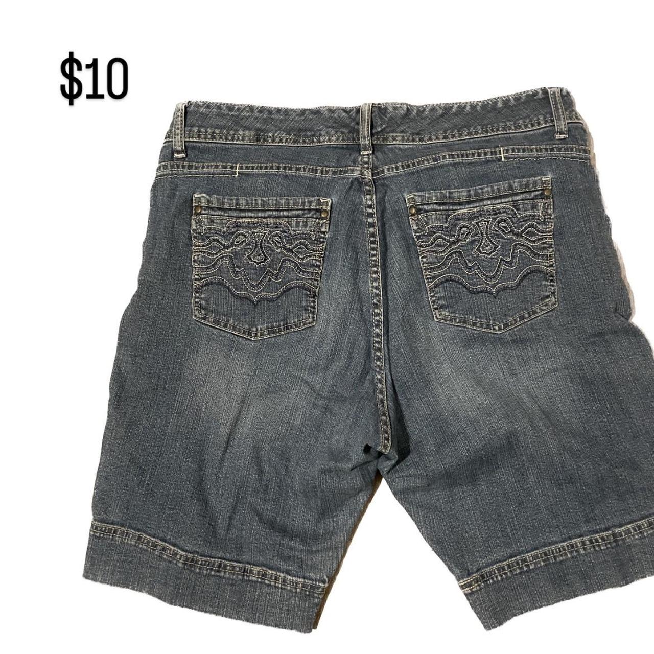 Jorts with embroidery design Condition 10/10 -Great... - Depop
