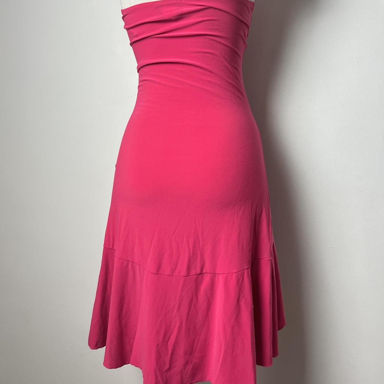 Hot pink rhinestone deadstock dress 🌟 - made in the... - Depop