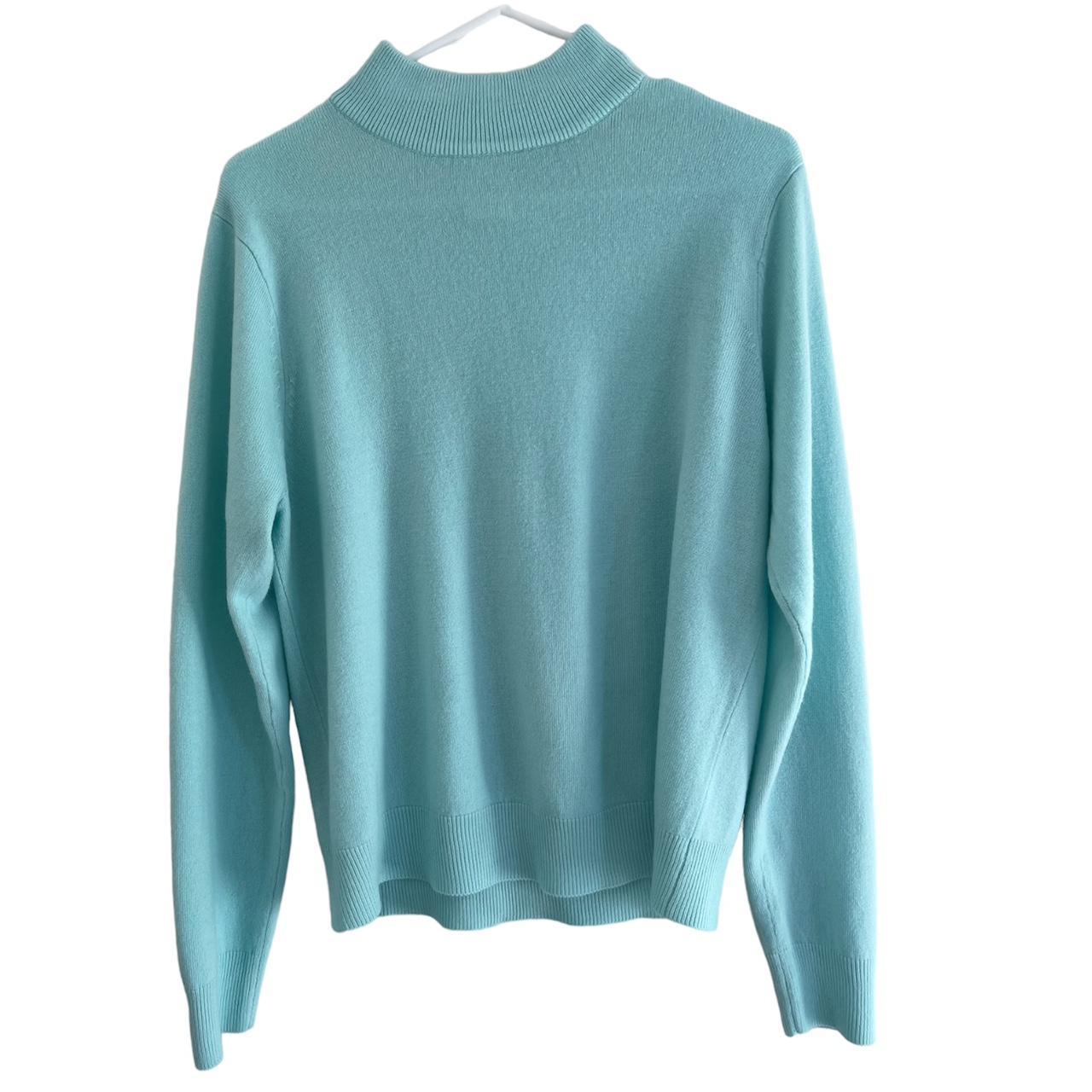 blue blair mock neck sweater 🕊️ literally so soft and... - Depop