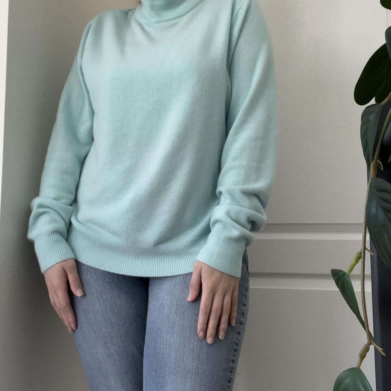 blue blair mock neck sweater 🕊️ literally so soft and... - Depop