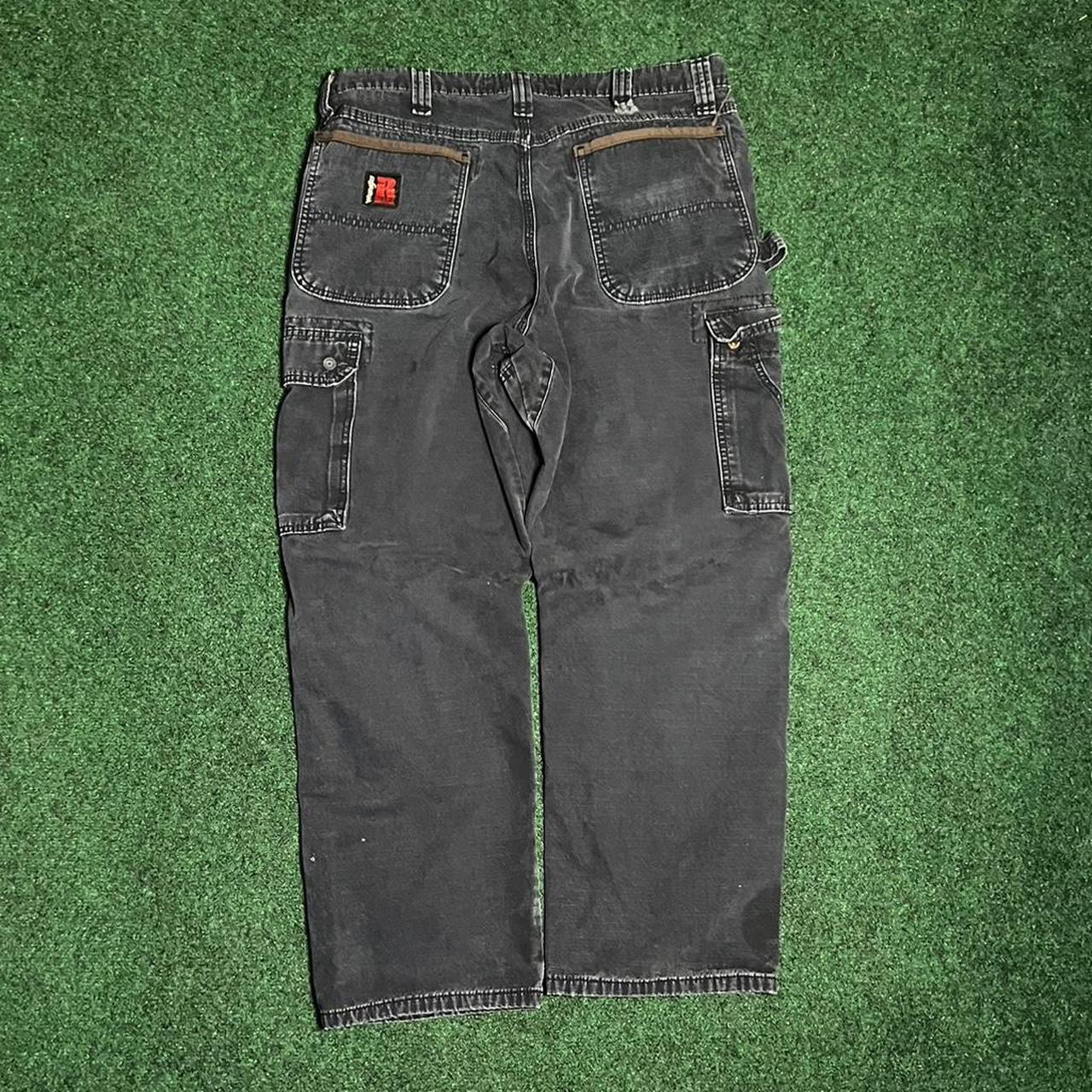 Vintage Wranger Navy Riggs Double Knees 34x30 very... - Depop