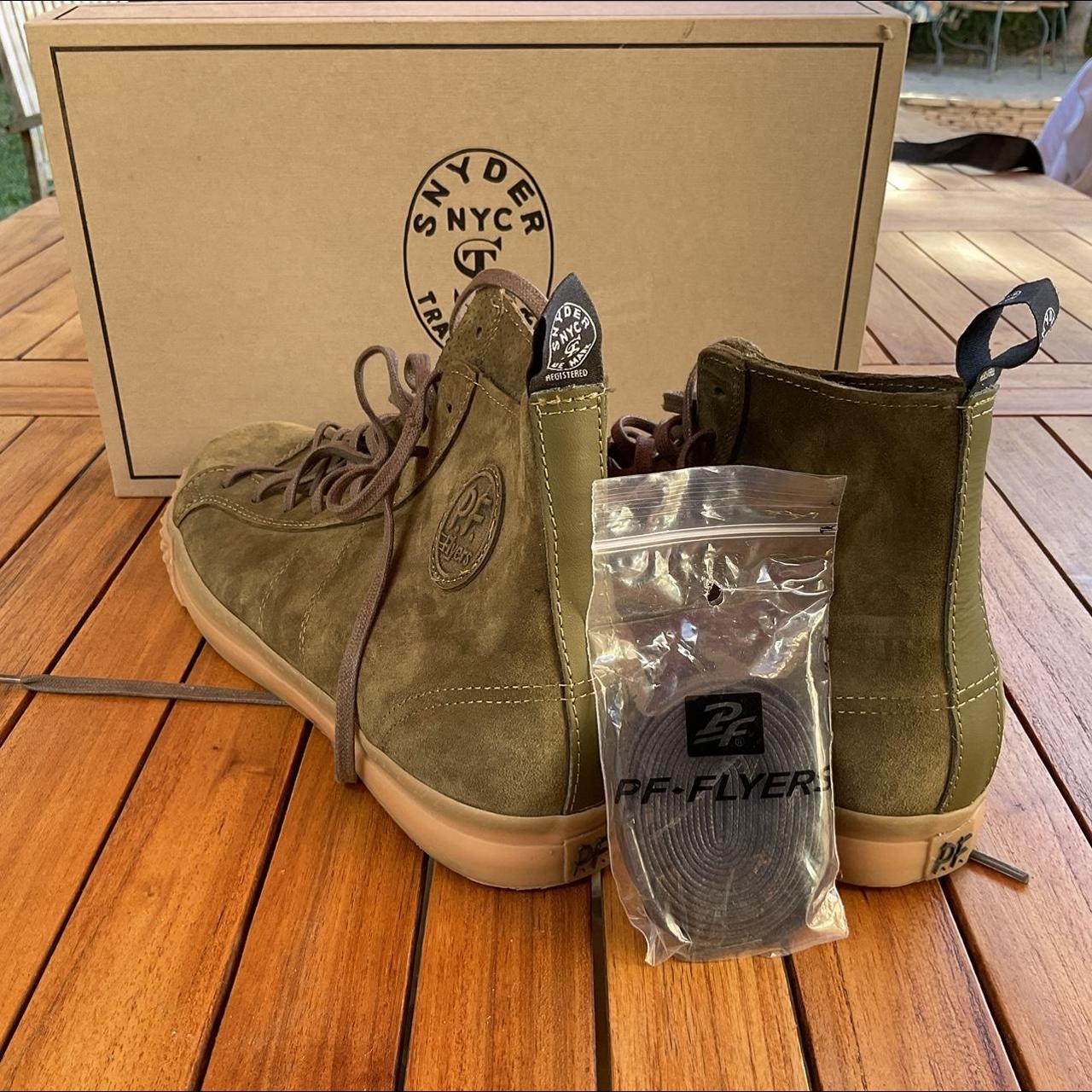 PF FLYERS NYC Olive Suede Sneakers Men’s size... - Depop