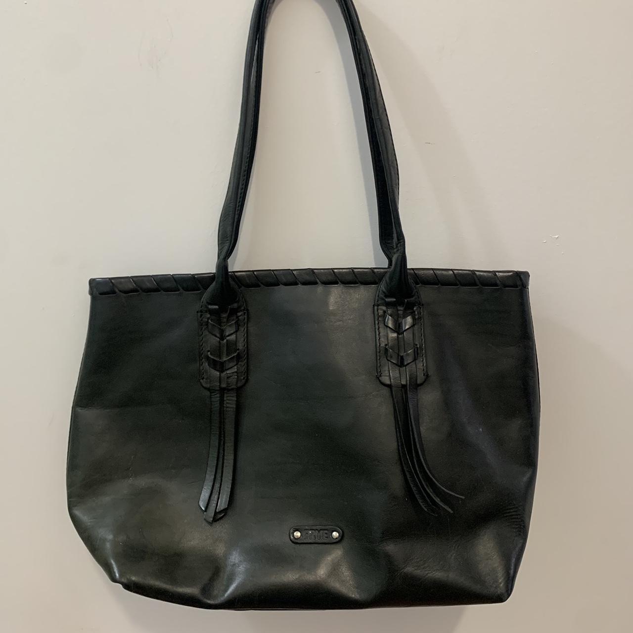 Large leather frye purse - Depop