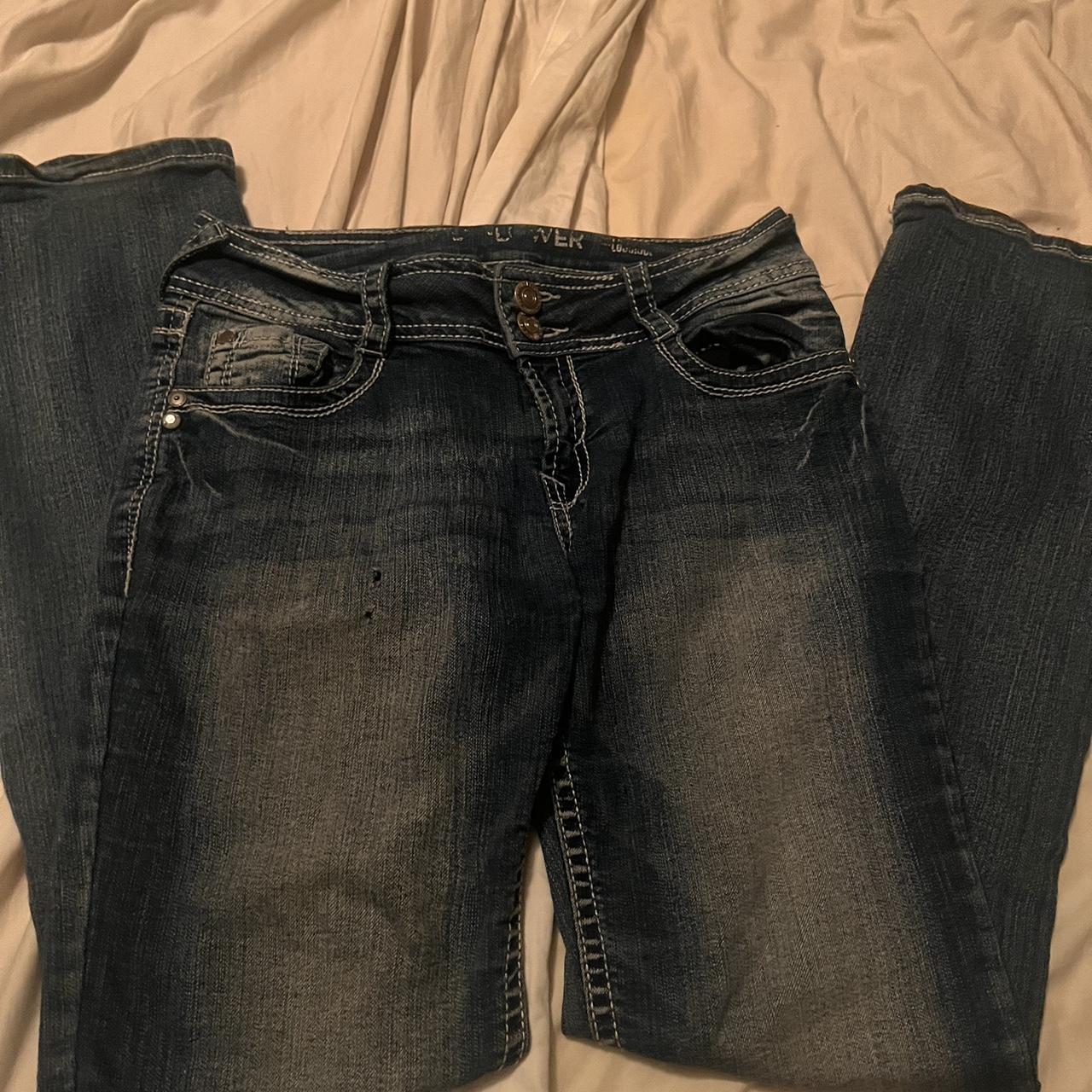 cute affliction core y2k true religion jeans for the... - Depop