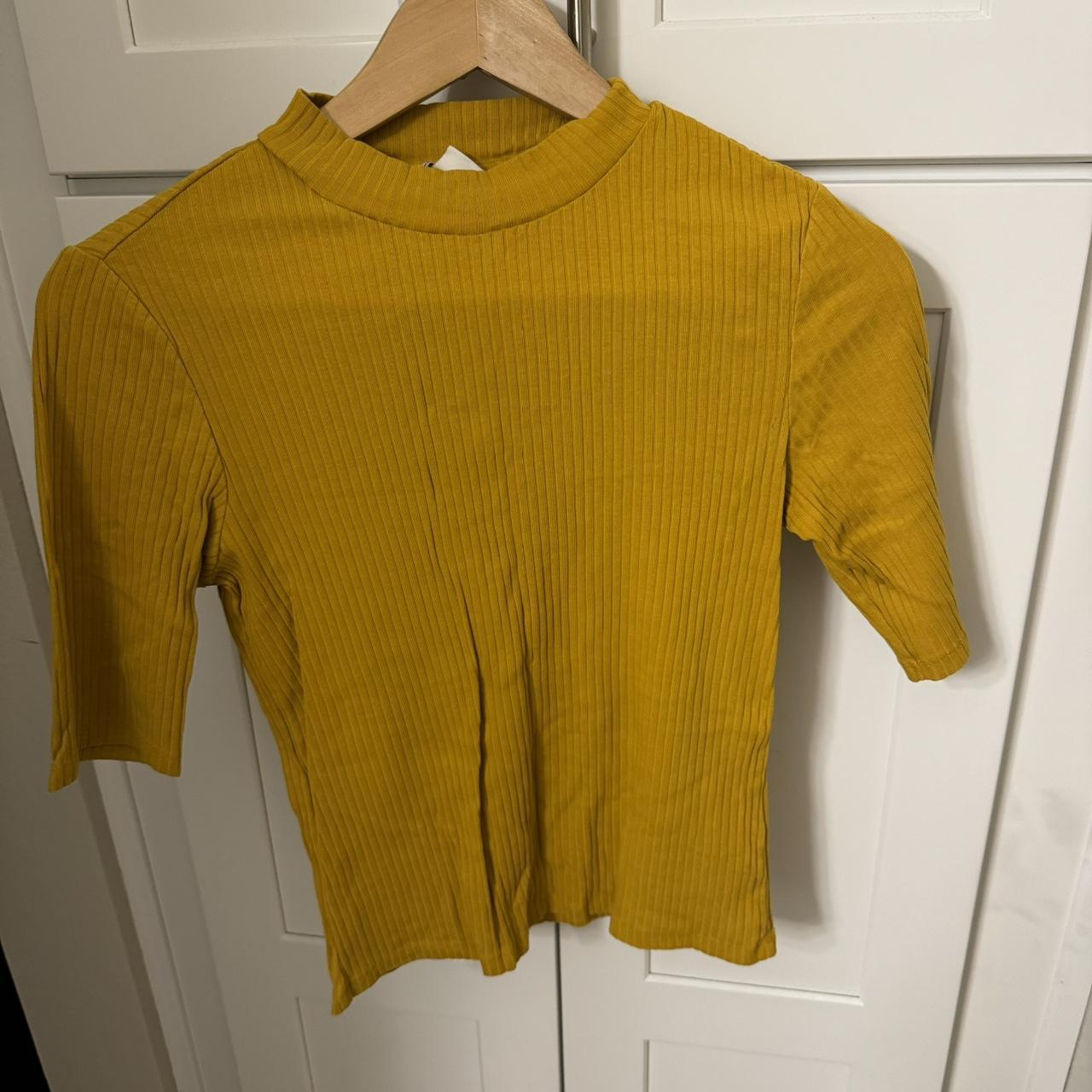 Monki knit short sleeves in mustard yellow Perfect... - Depop