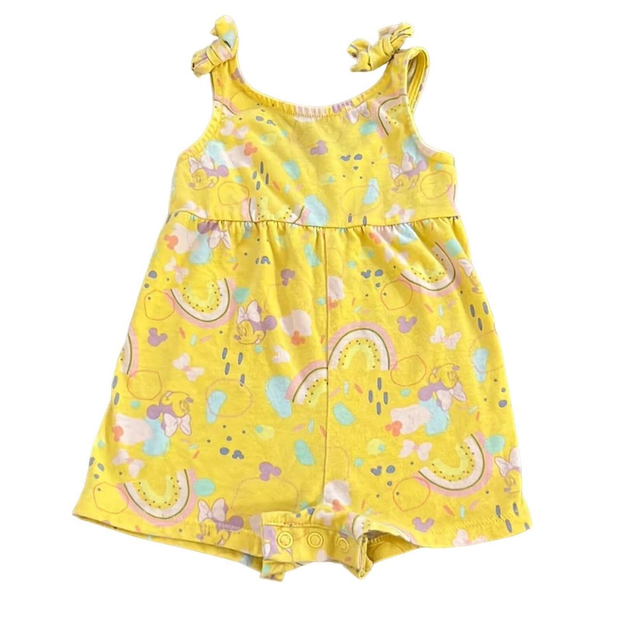 Disney 12 months yellow minnie mouse romper Super... - Depop