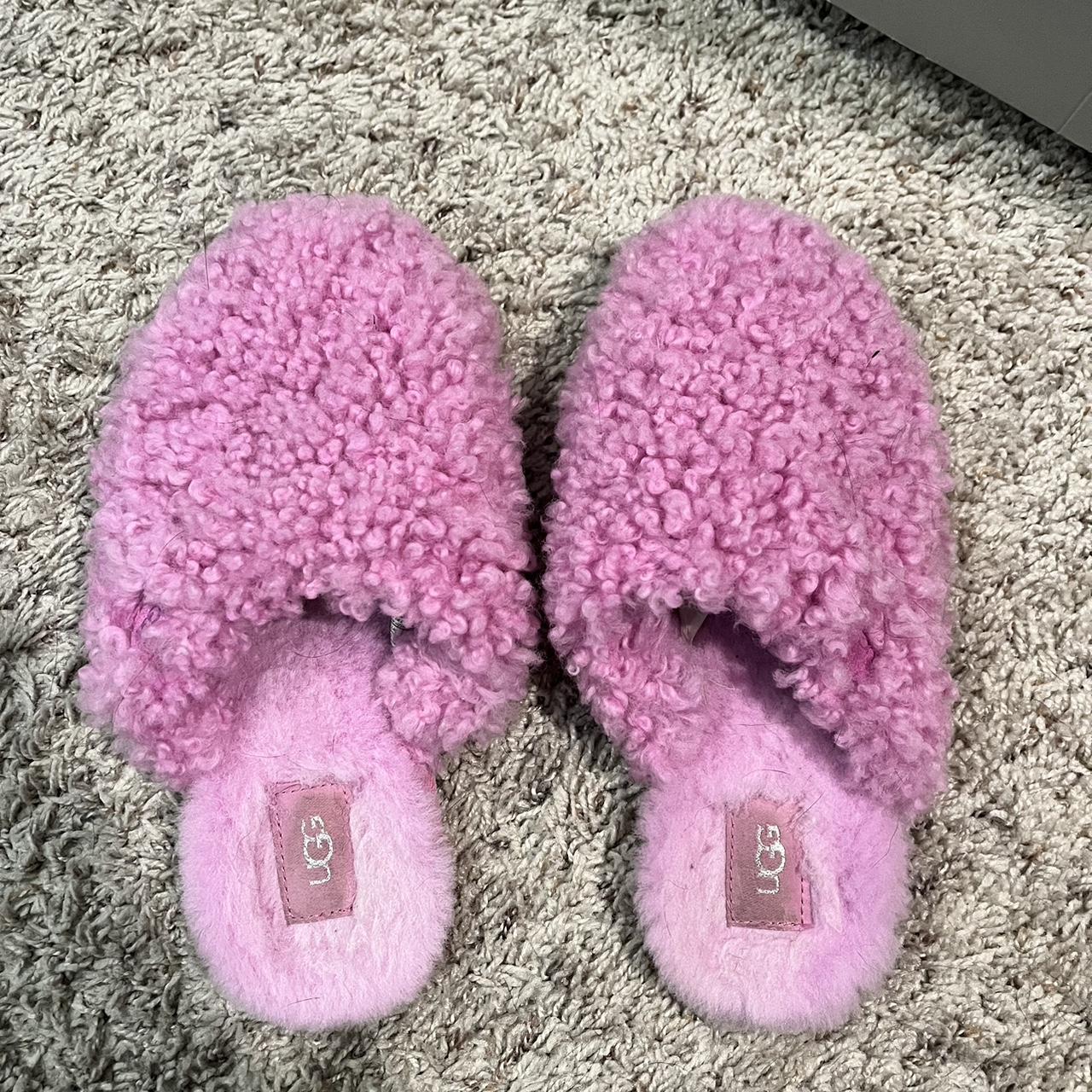 Pink ugg slippers, worn a few times - Depop