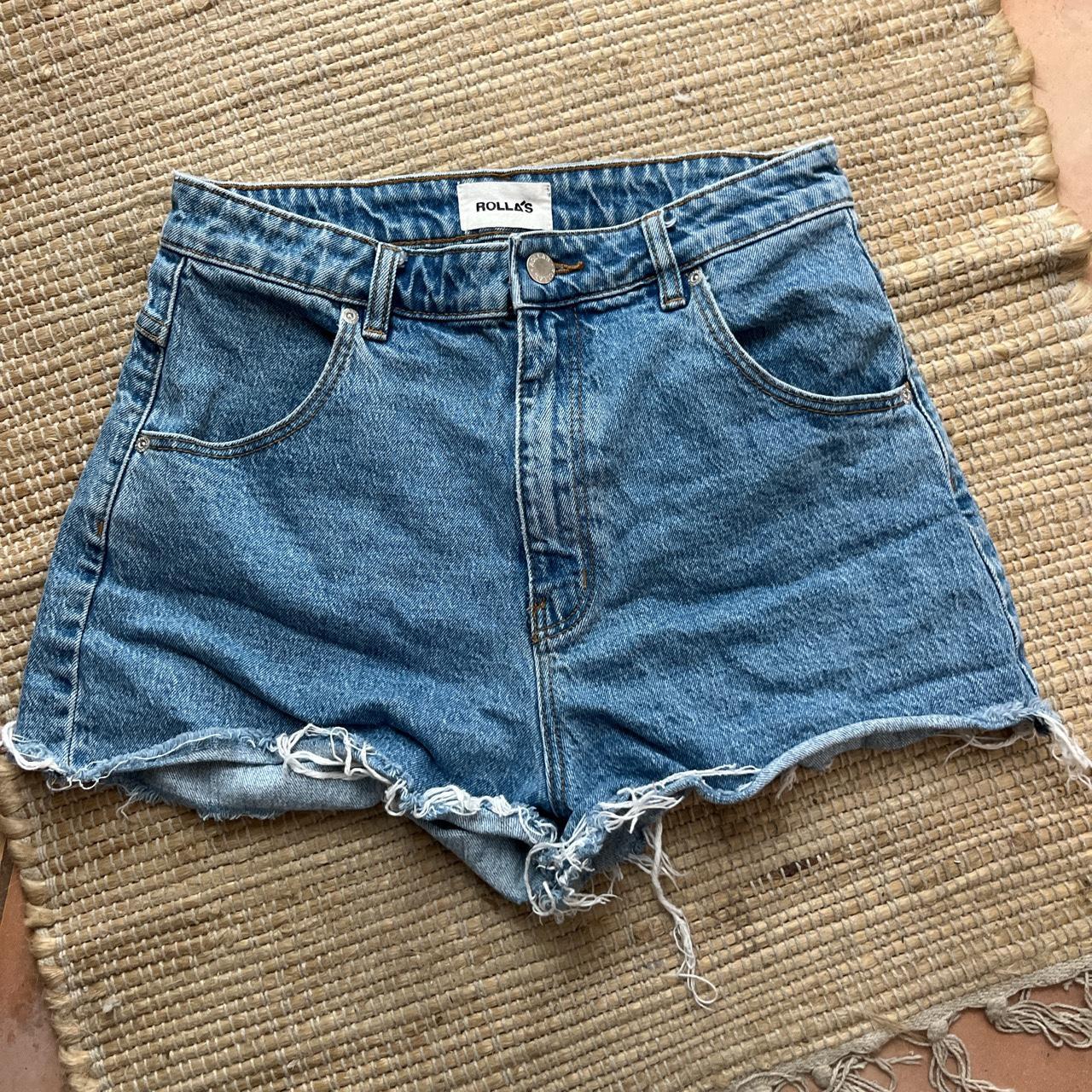 Rolla jean cut off short! slight paint stain on... - Depop