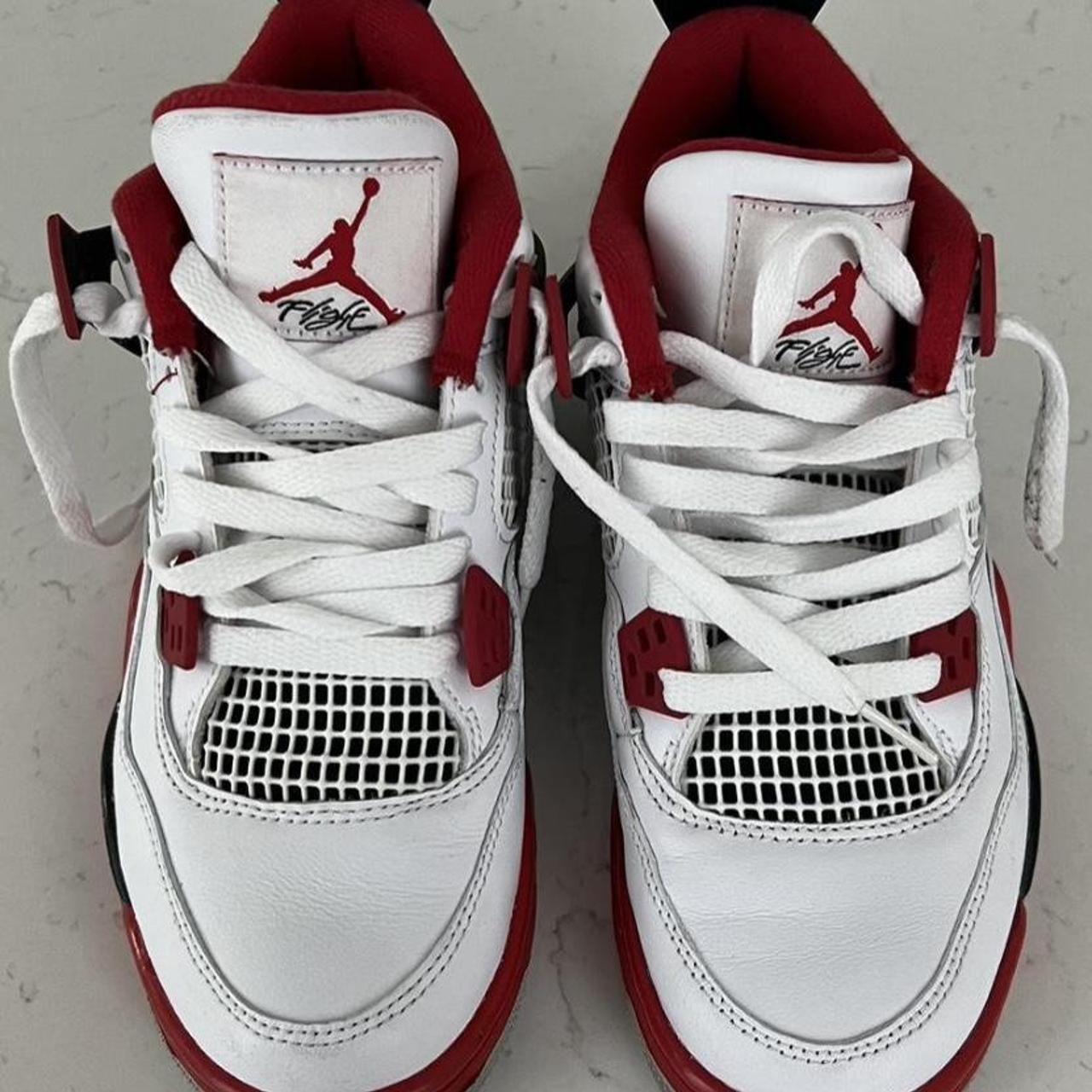 Fire red Jordan 4s - Depop