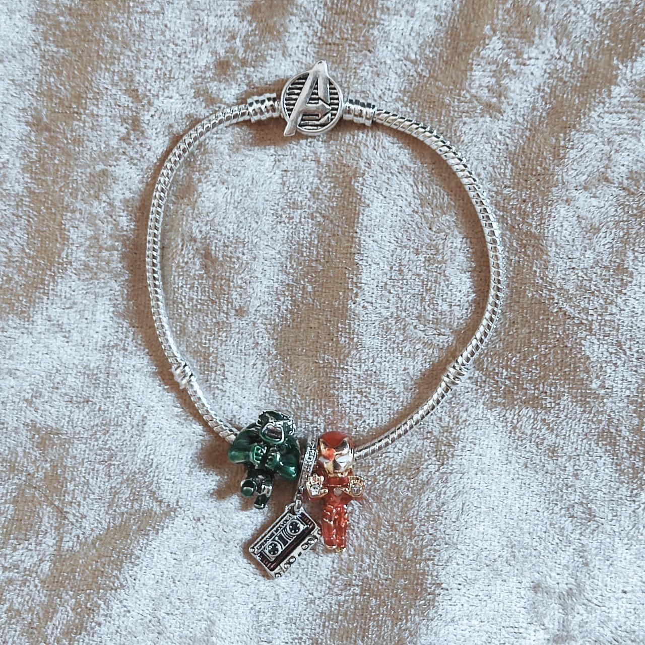 Marvel avengers bracelet with set of 3 hulk ironman... - Depop