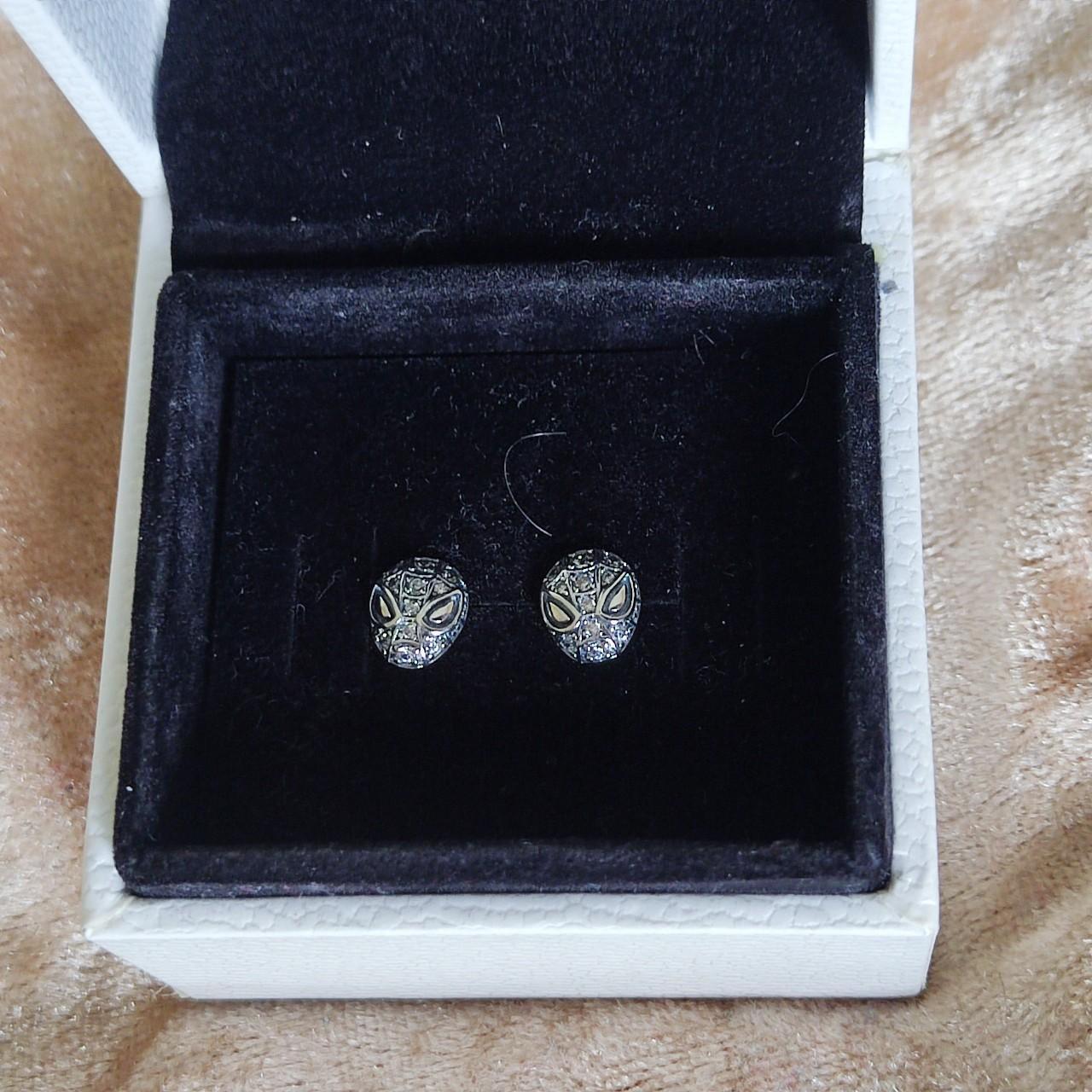 Pair of Spiderman pandora stud earrings Marvel set... - Depop