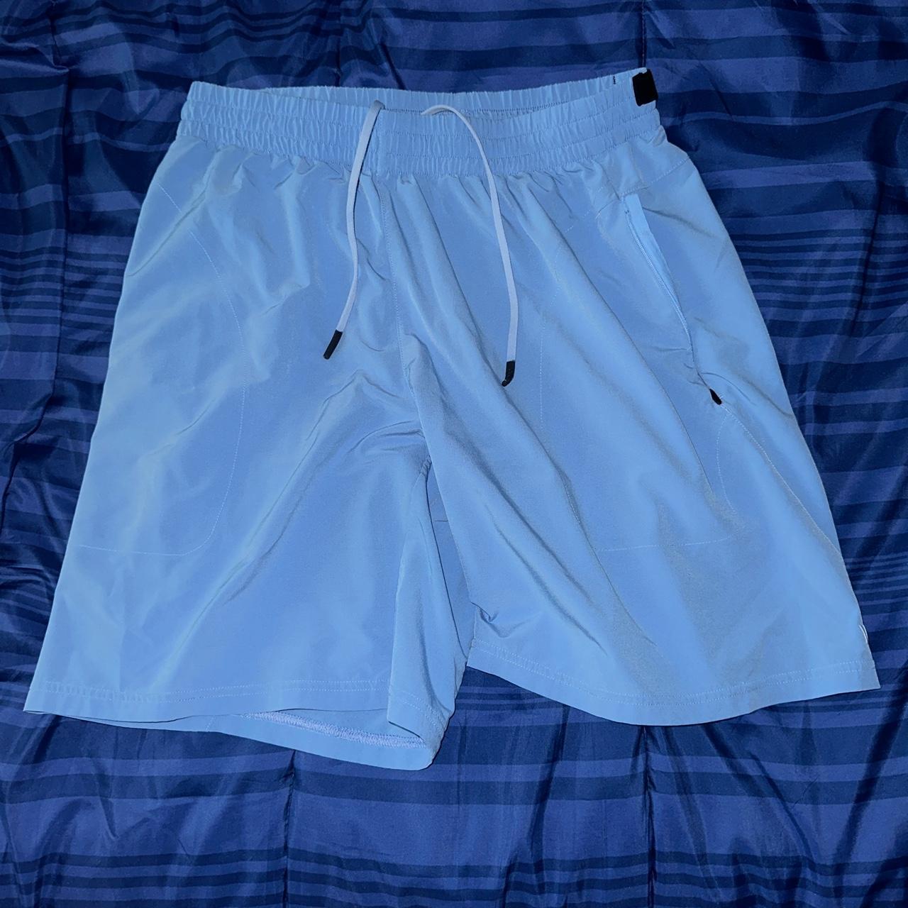 All blue mesh shorts, size medium - Depop