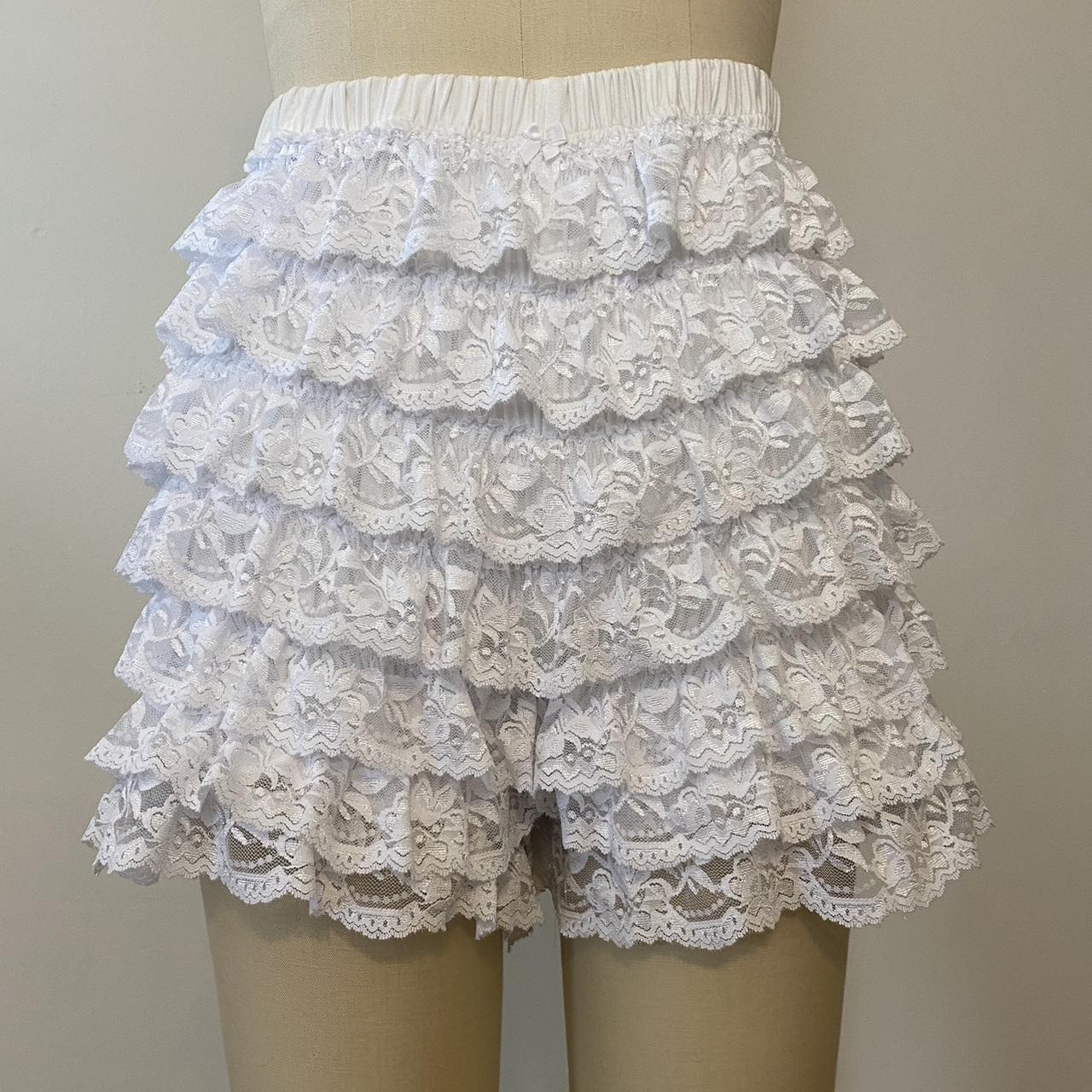 White Lace Bloomers Made by us :) Feel free to... - Depop