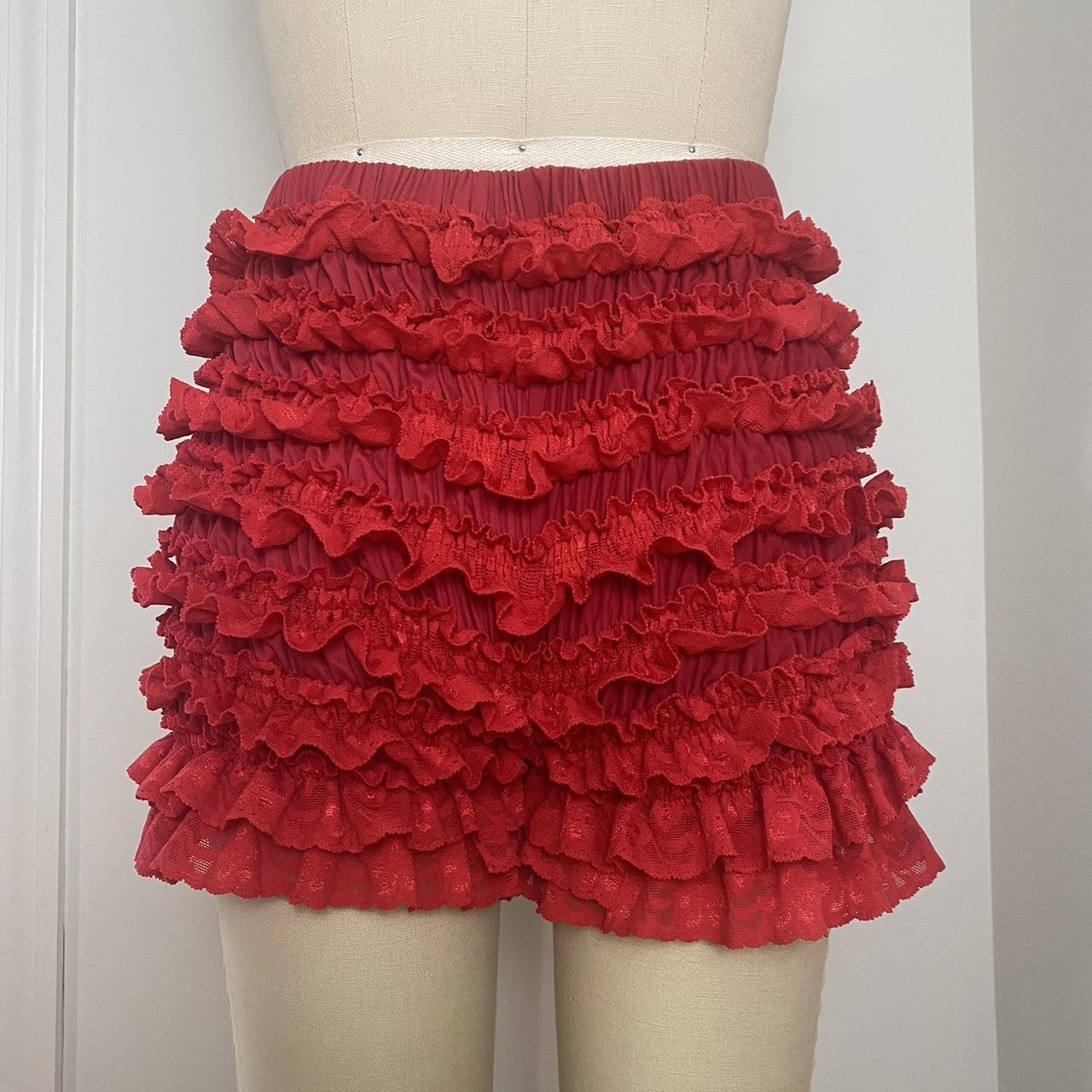 Red lace bloomers made by us :) Super comfortable... | Depop