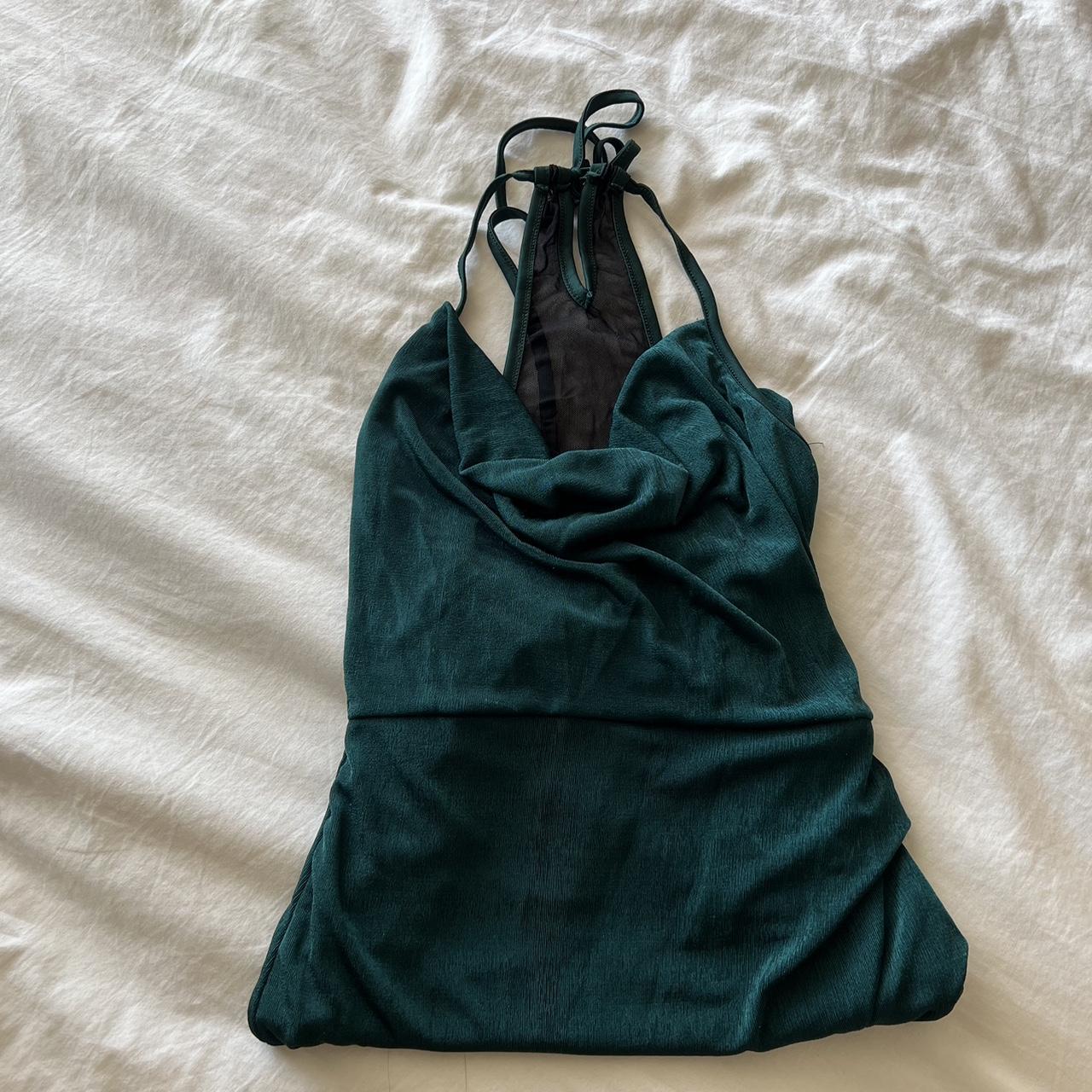 Adjustable strap cowl neck bodycon dress - Depop