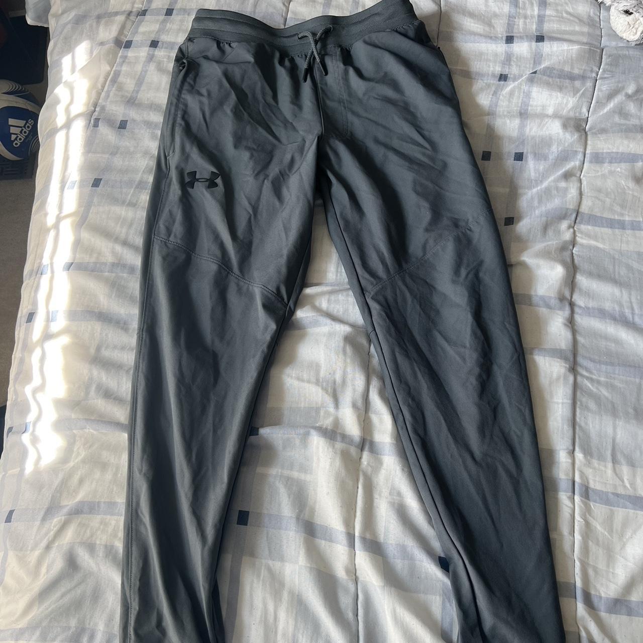 Grey Under Armour Sweat Pants Size: M - Depop