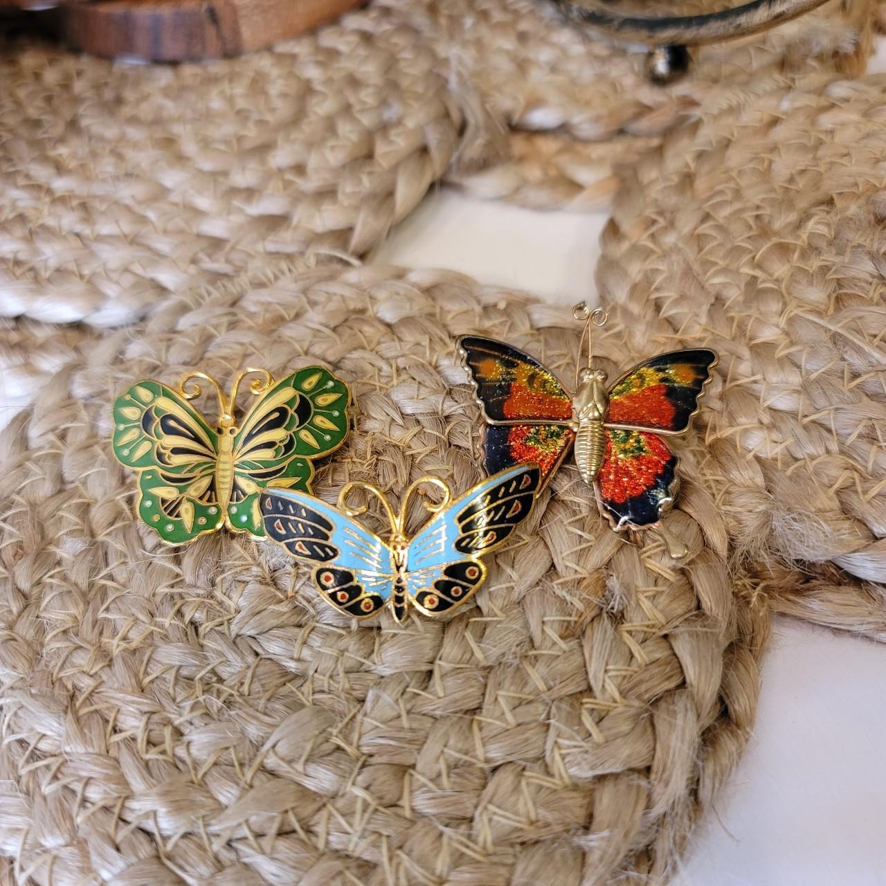 - pack of 3 butterflies batch for cloths - Depop