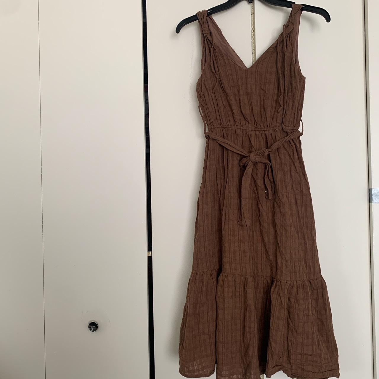 Cute brown lush dress size small great for fall no... - Depop