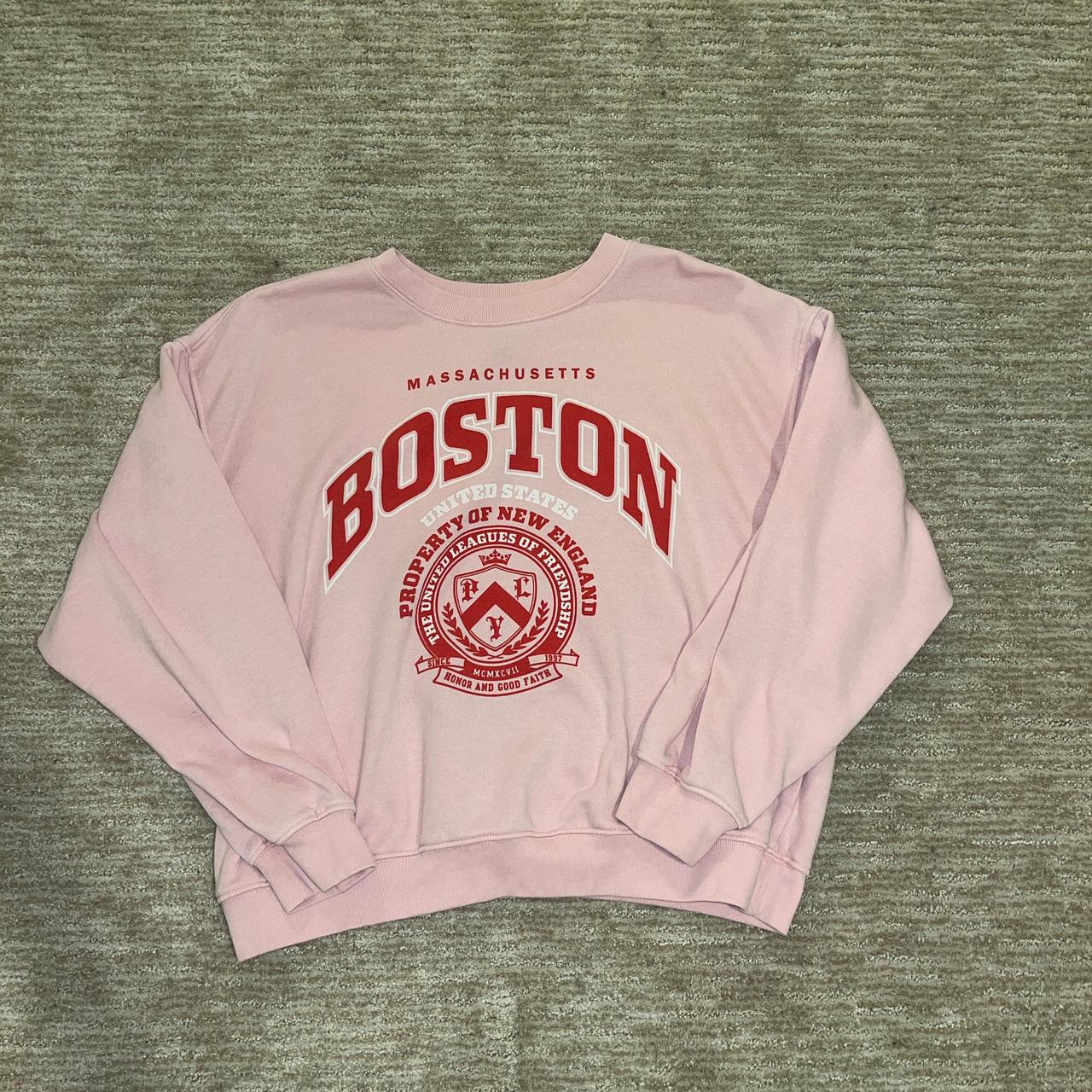 Pink Boston Crewneck Sweater 🎀 🎀*🎀*🎀*🎀*🎀*🎀 ౨ৎ... - Depop