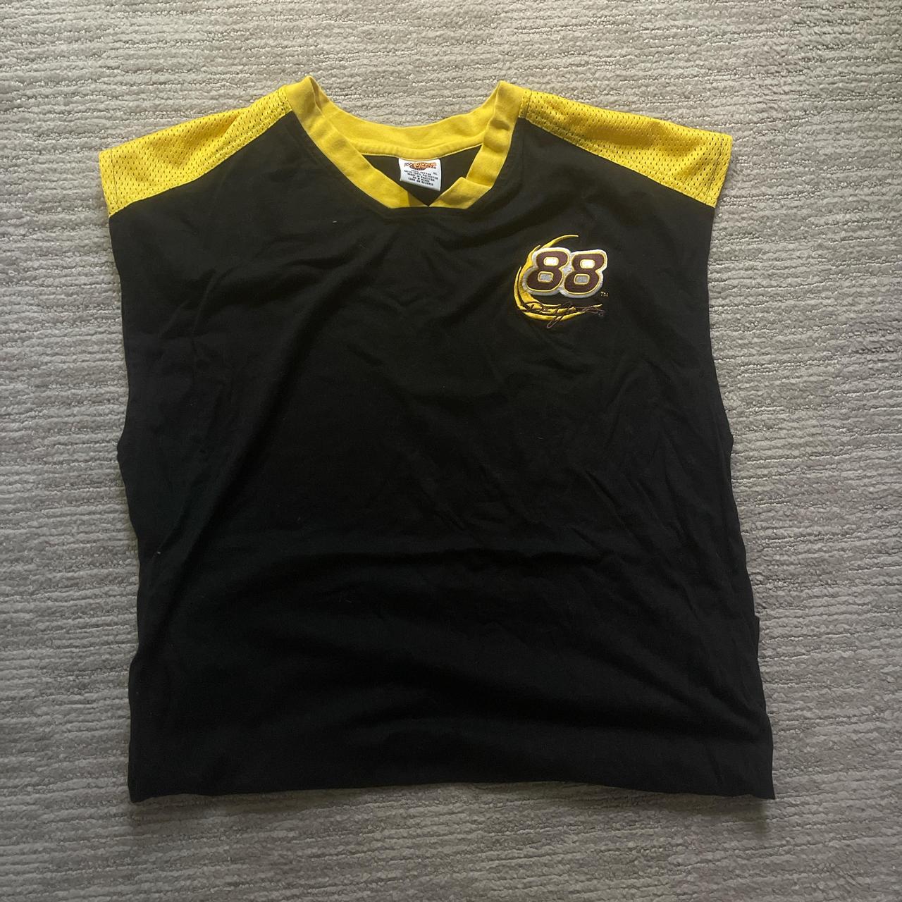 Black and yellow Dale Earnhardt Jr racing jersey... | Depop