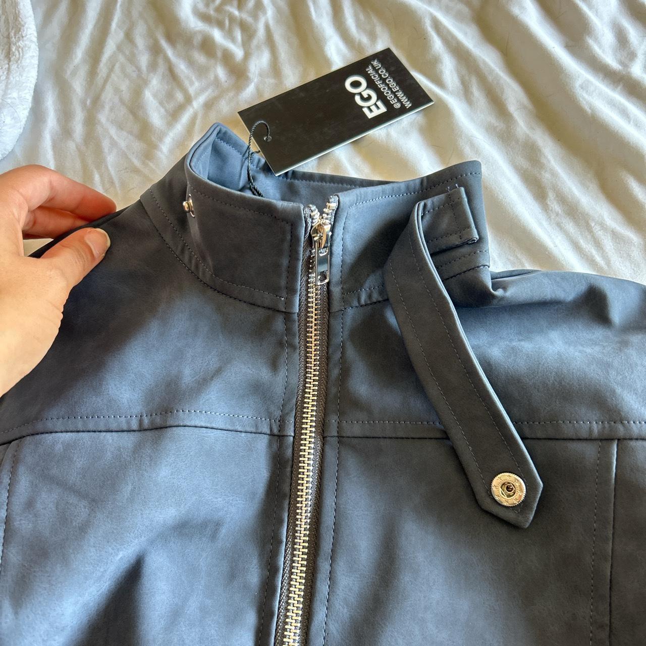 EGO Charcoal Grey Zip Up Moto Jacket. Brand new.... - Depop