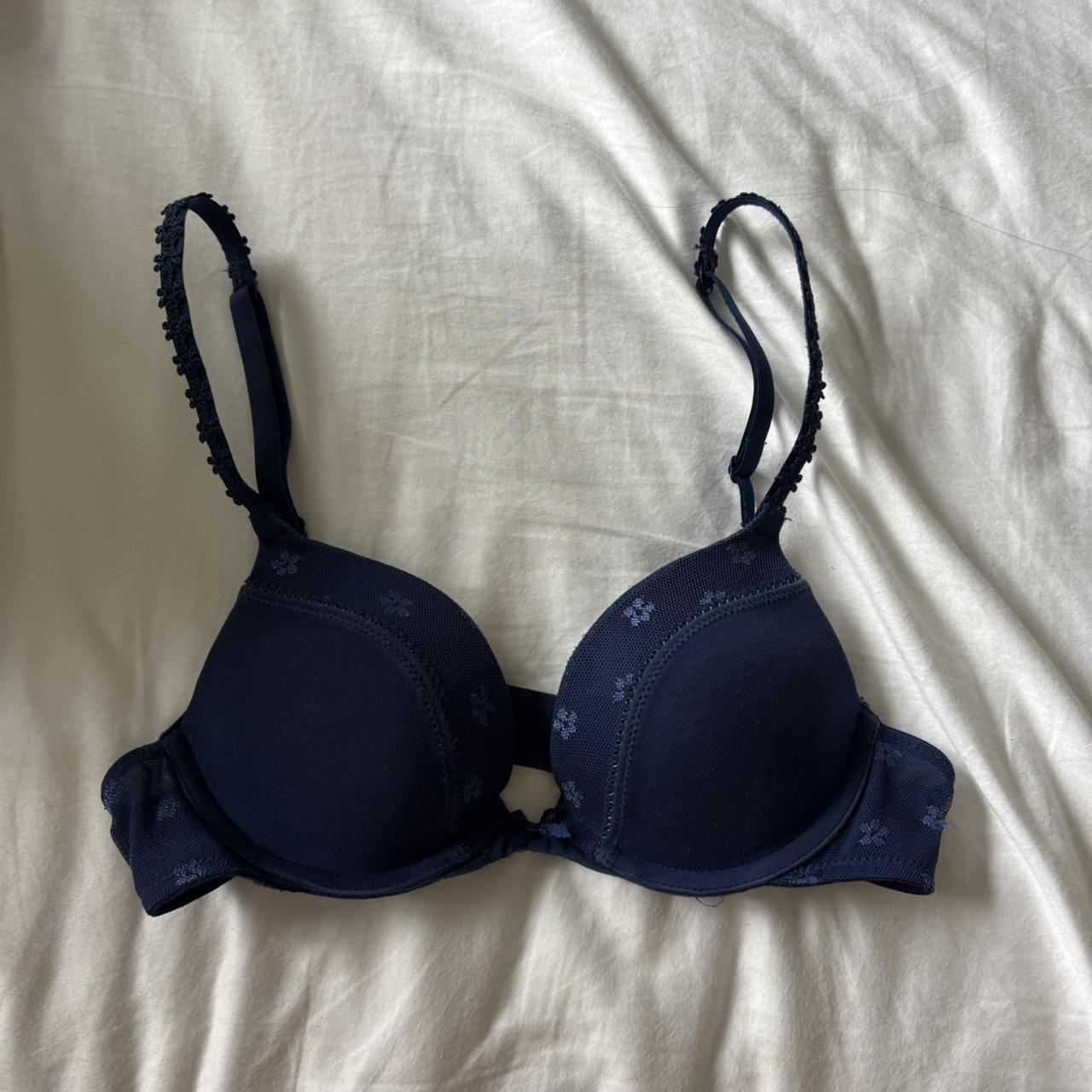 Victoria Secret Push Up Bra Navy Blue Brand:... | Depop