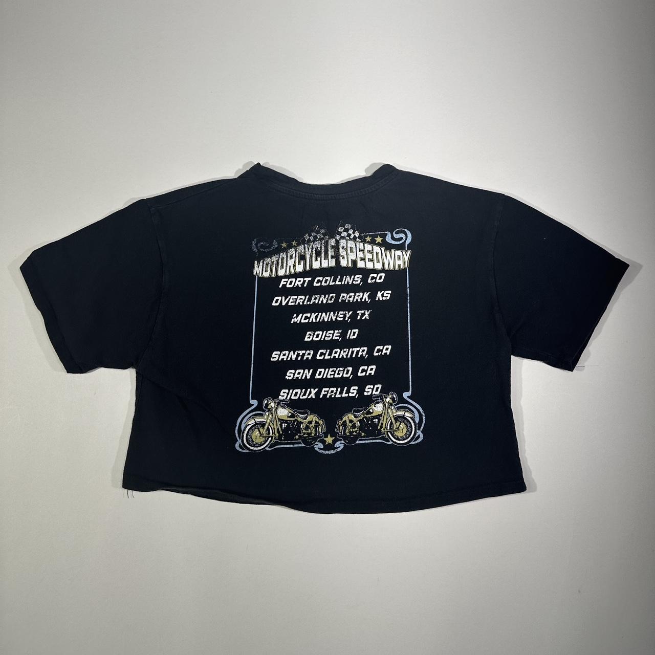 OG Thunder speedway motorcycle racing crop top... - Depop