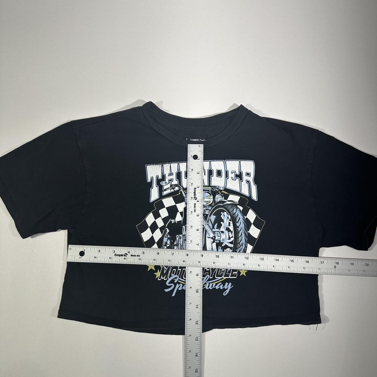 OG Thunder speedway motorcycle racing crop top... - Depop