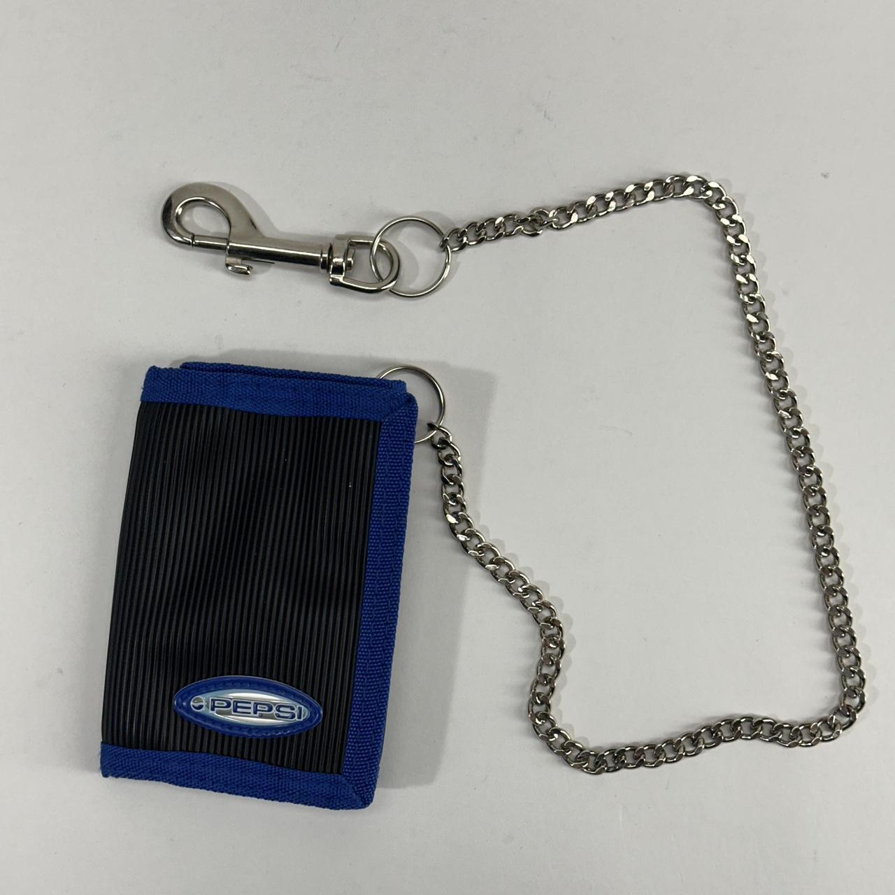 Vintage 90s Blue and white Velcro Pepsi wallet... | Depop