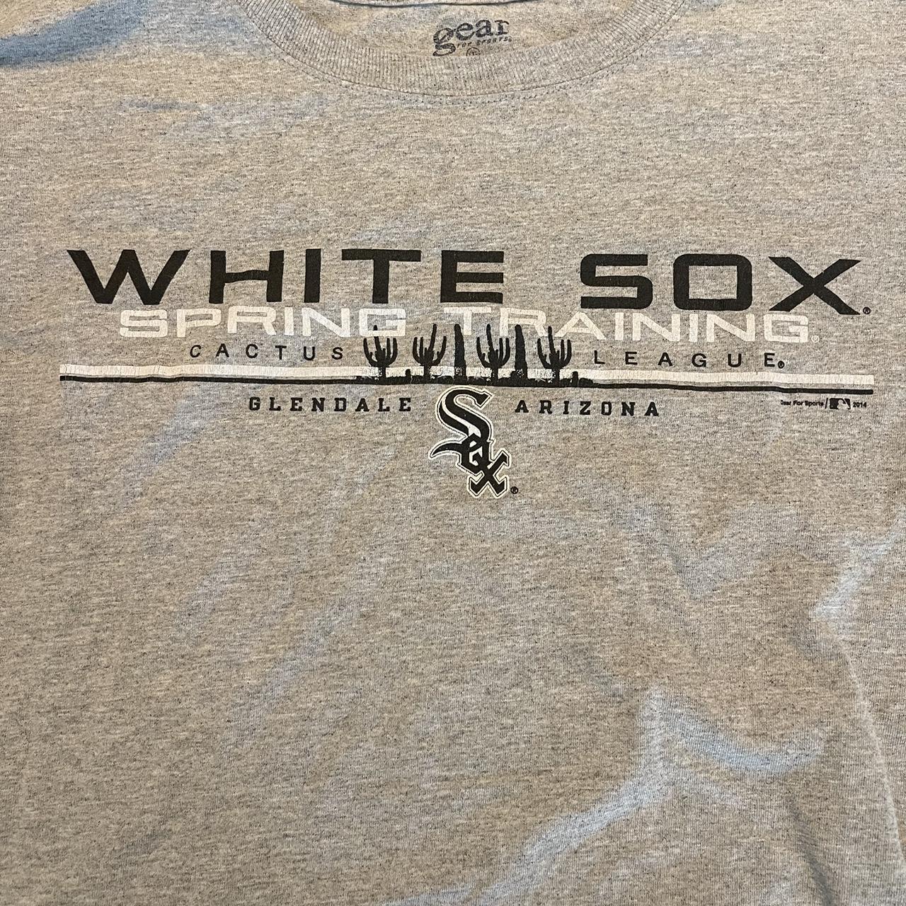Grey White Sox Spring training shirt - Depop