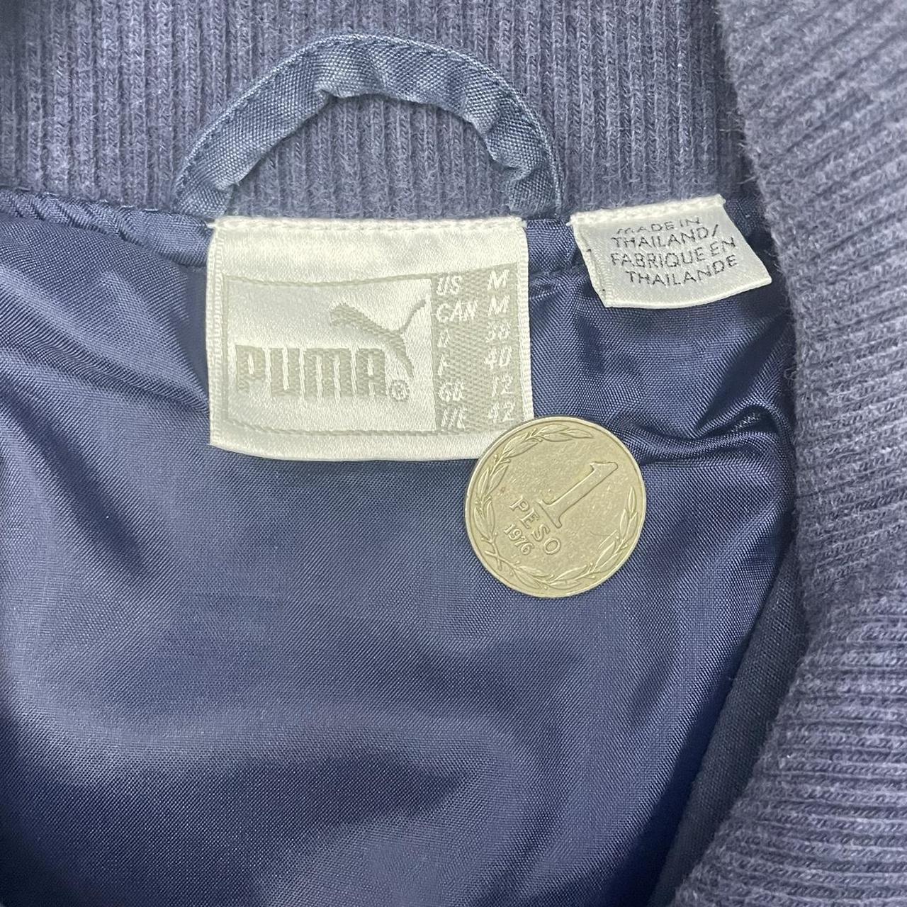 Vintage navy blue Italia Puma double zipper zip up... - Depop