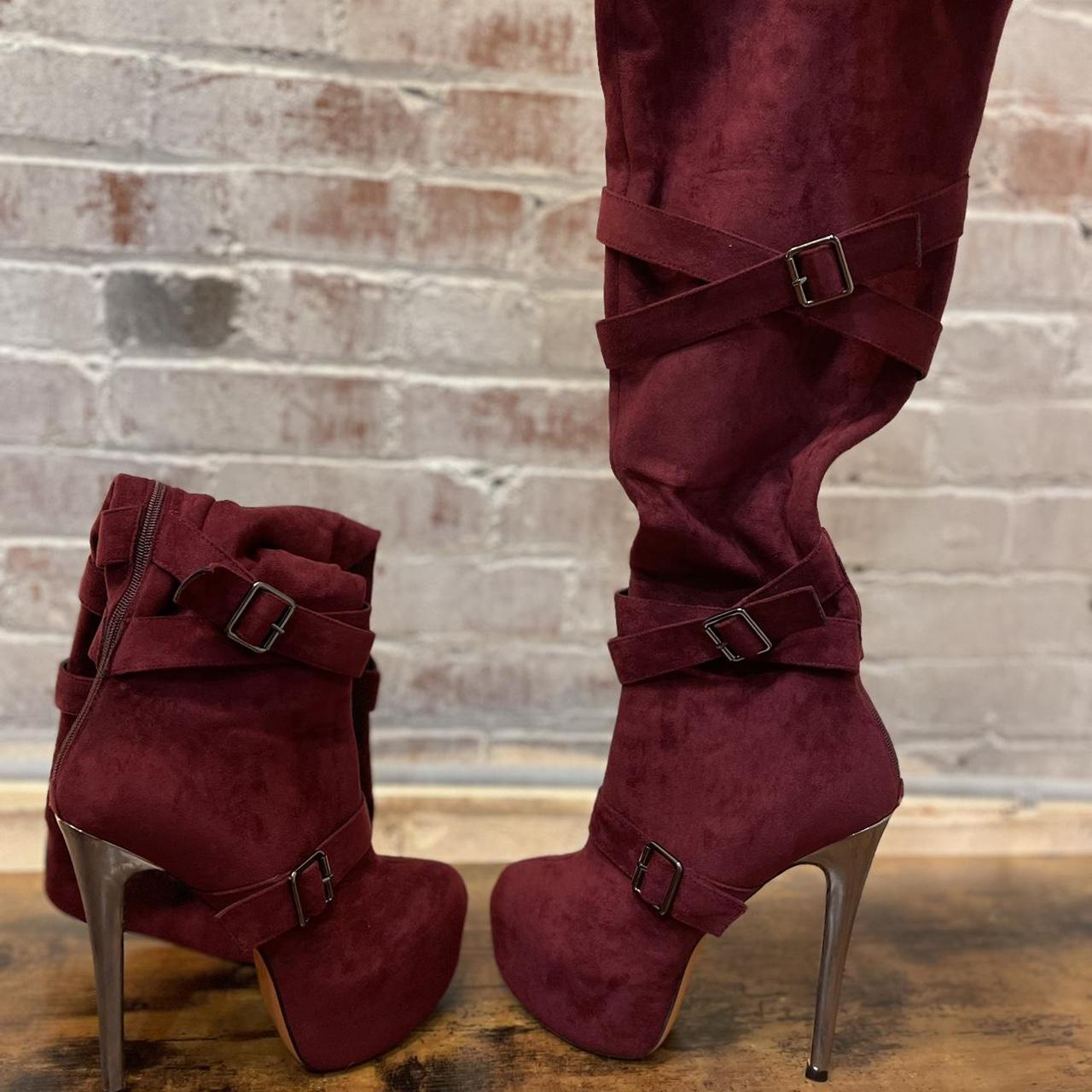 Only Maker 6” Stiletto Boots Boot shaft goes to... - Depop