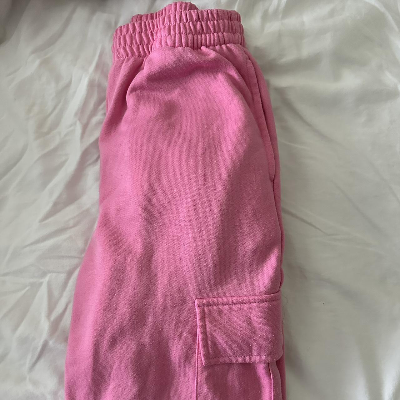 Adika pink cargo sweatpants size S - Depop