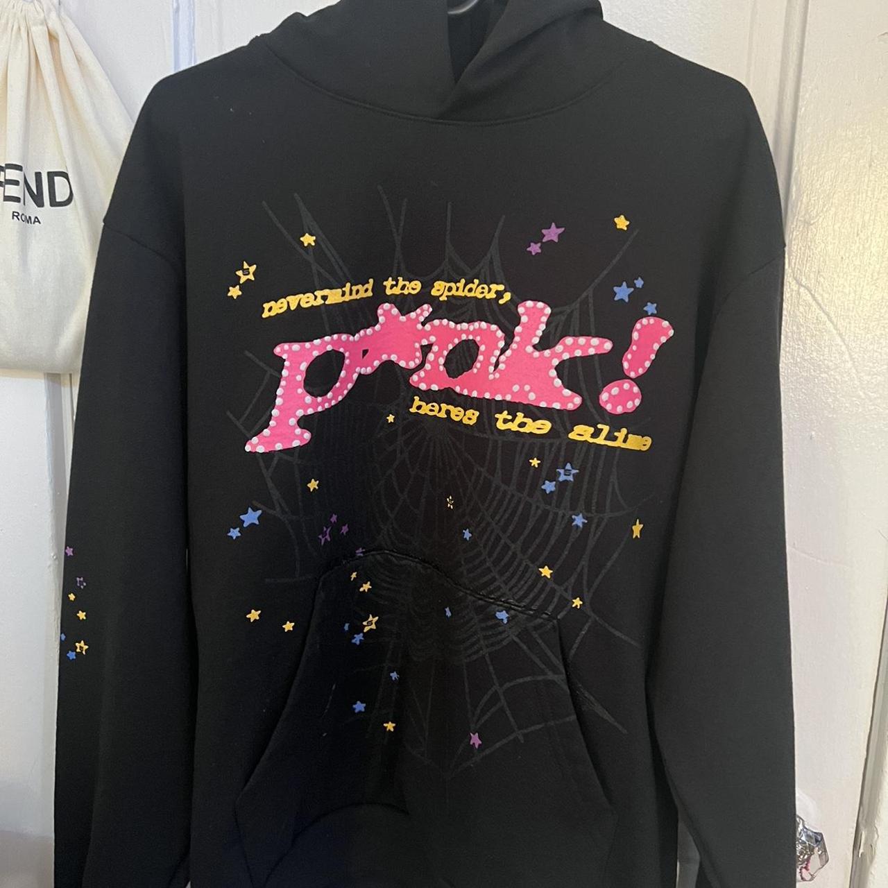 Spider / Sp5der Worldwide P*nk / Pink Hoodie New... - Depop