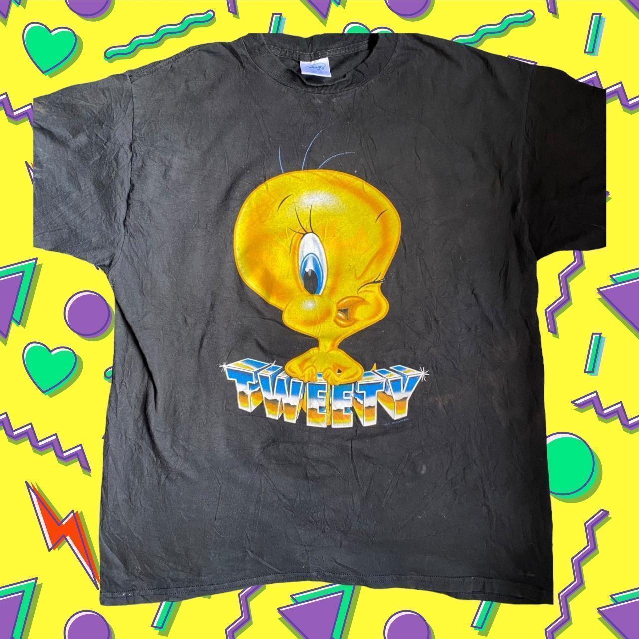 Vintage 90s T-shirt screenstars Tweety Pie Single... - Depop