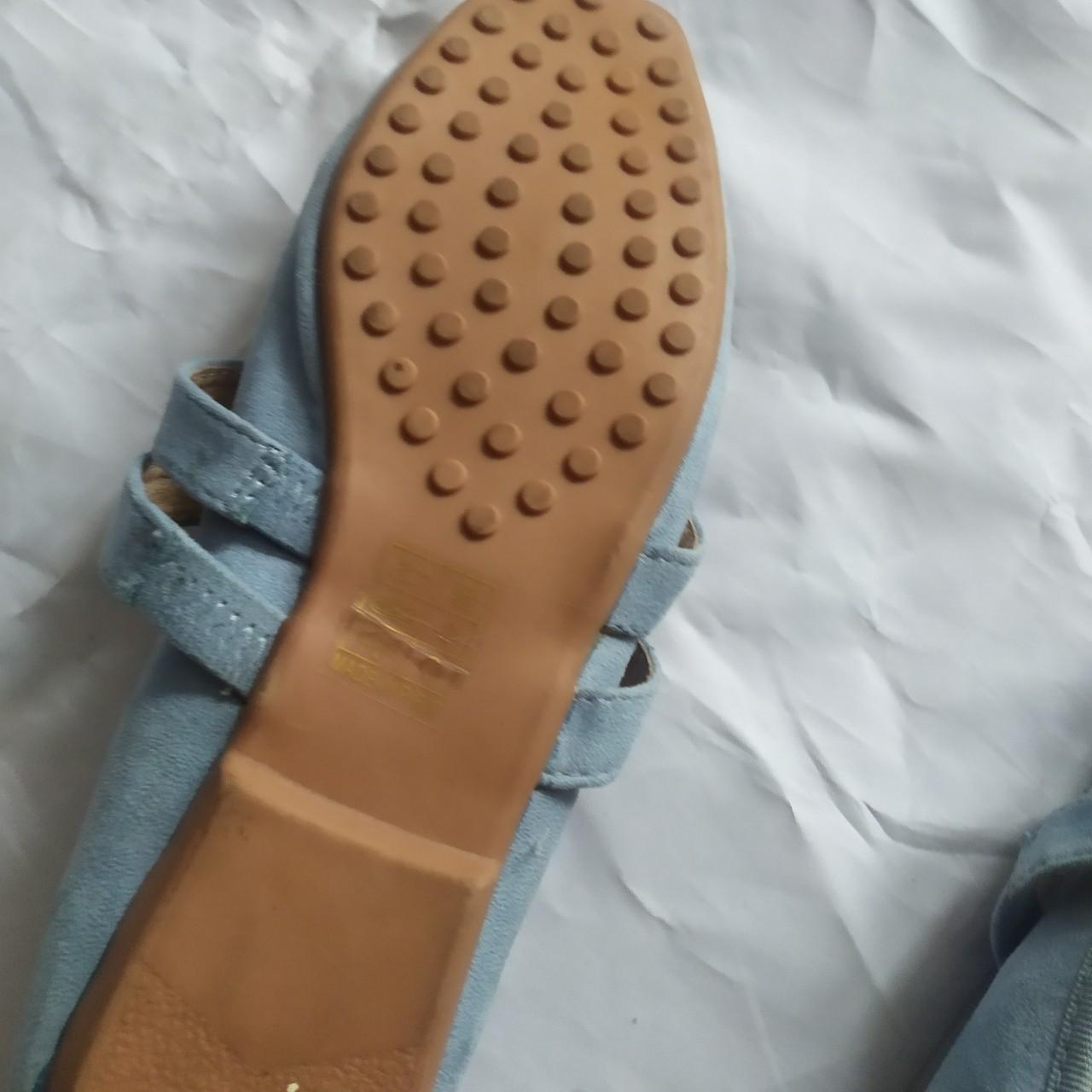 Baby Blue Balletcore shoes -Ballet inspired flats... - Depop