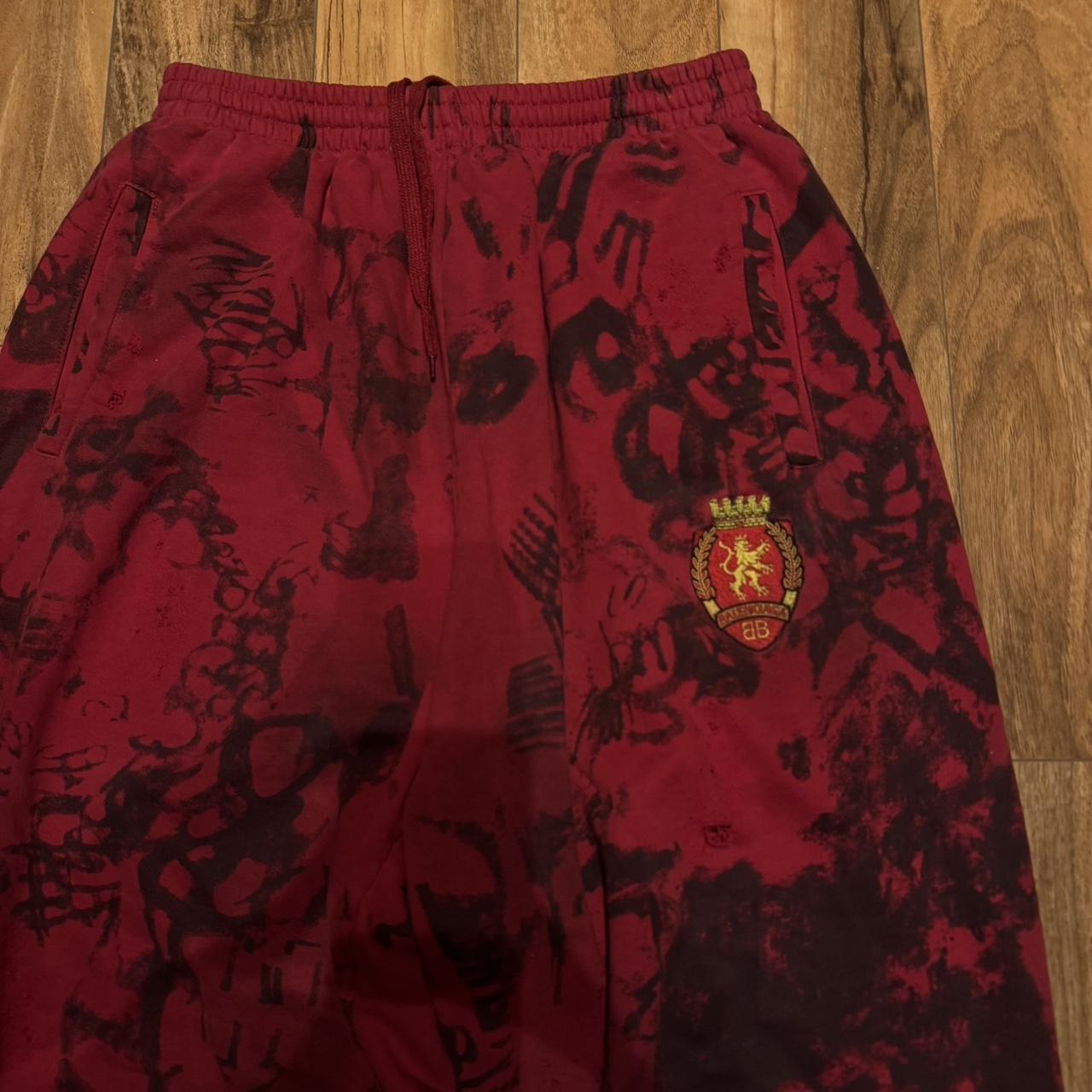 Balenciaga Skater Sweats Red Size Large Good... - Depop