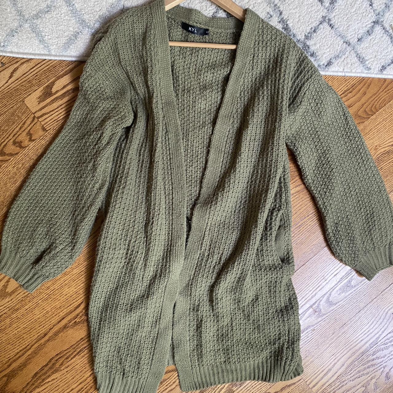 oversized sage green cardigan