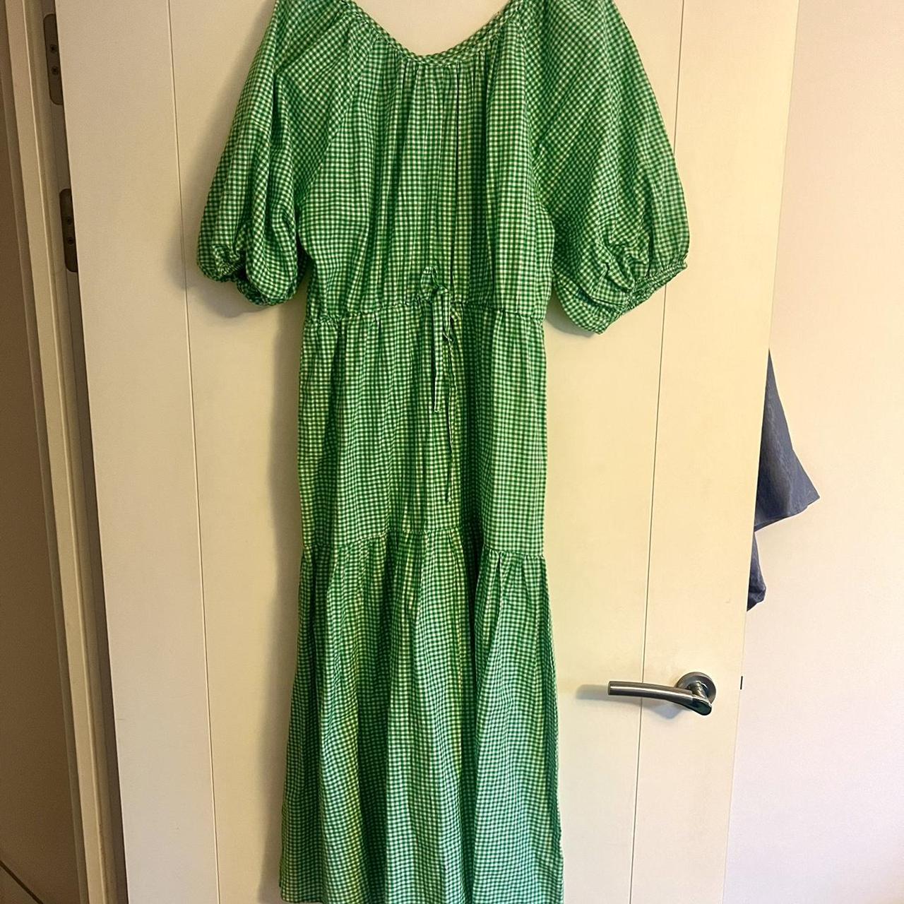 ASOS Green and White Summer Dress S Brand new never... - Depop