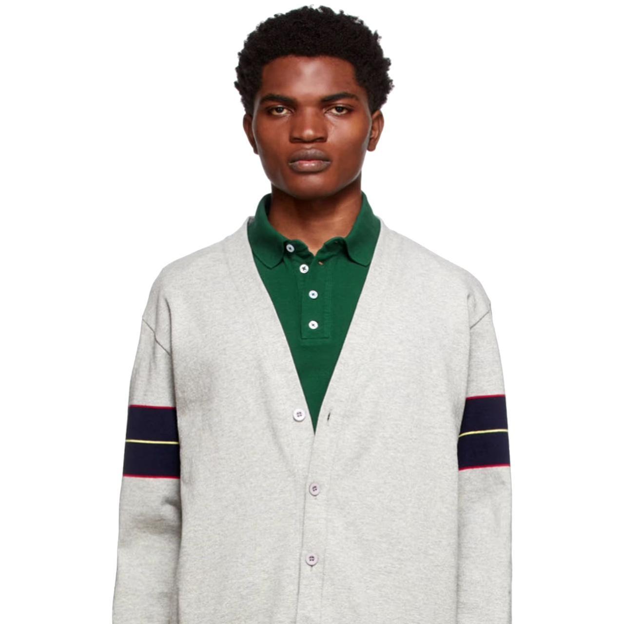 Noah Sleeve Stripe Rugby Cardigan Mens XS - fits... - Depop