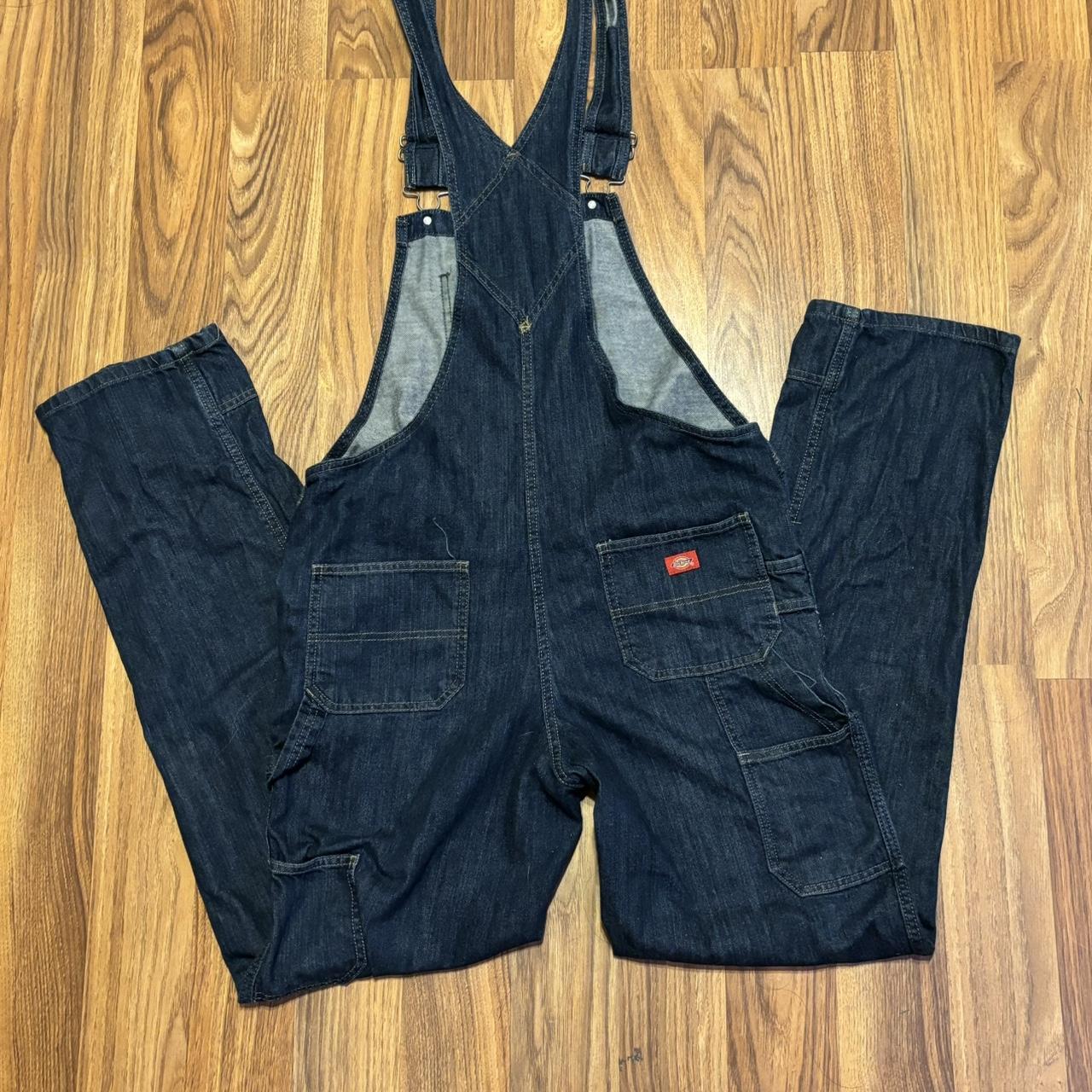Dark Blue Vintage Dickies Overalls No... - Depop