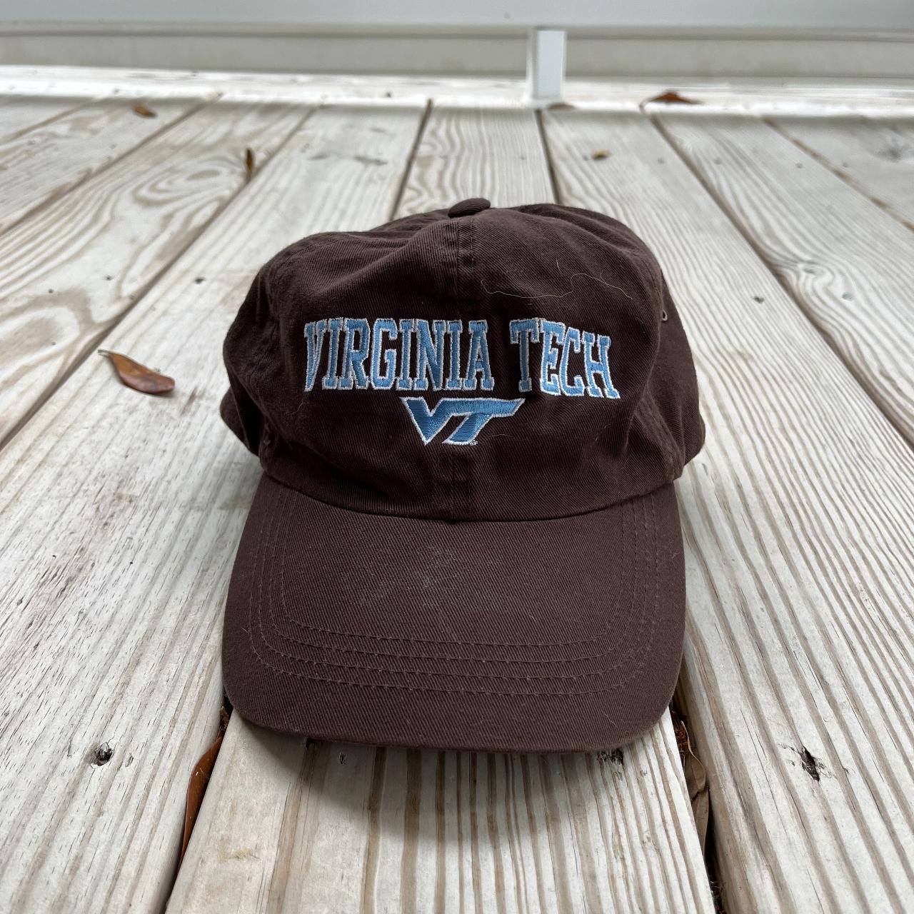Retro Virginia Tech Cap Hat Brown MV... - Depop