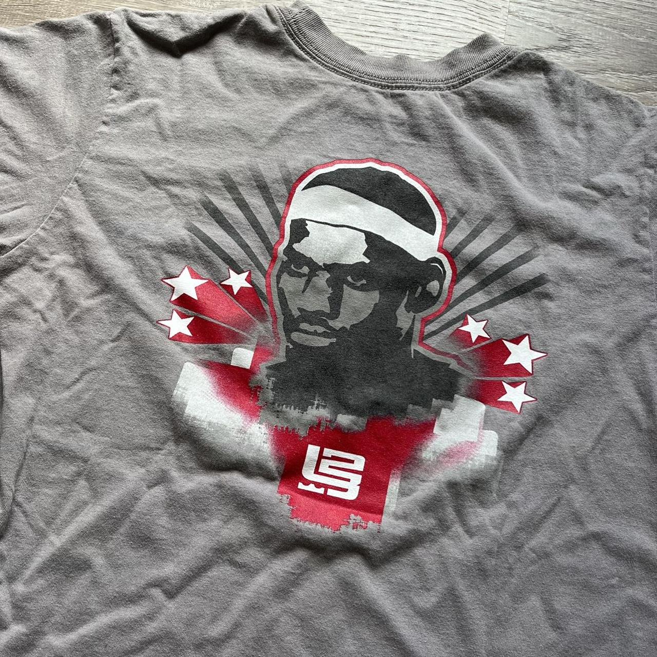 Vintage Nike Lebrom James LJ23 T-Shirt Grey Fits... - Depop