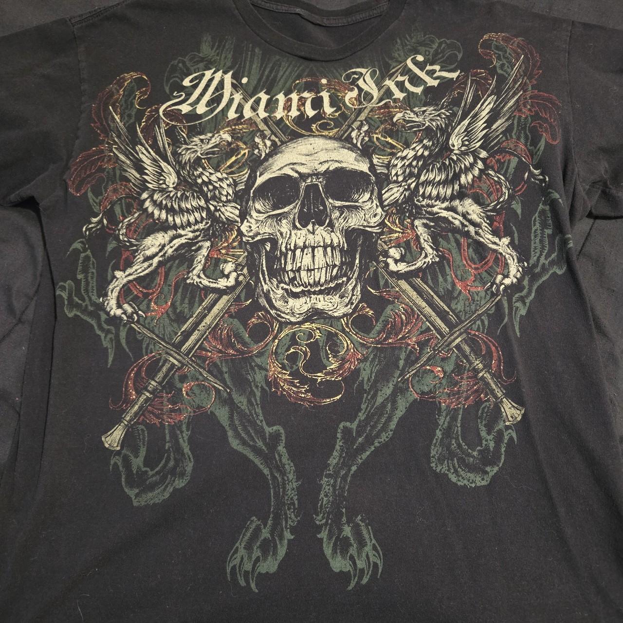 Really cool Miami Ink t-shirt with shiny gold paint... - Depop