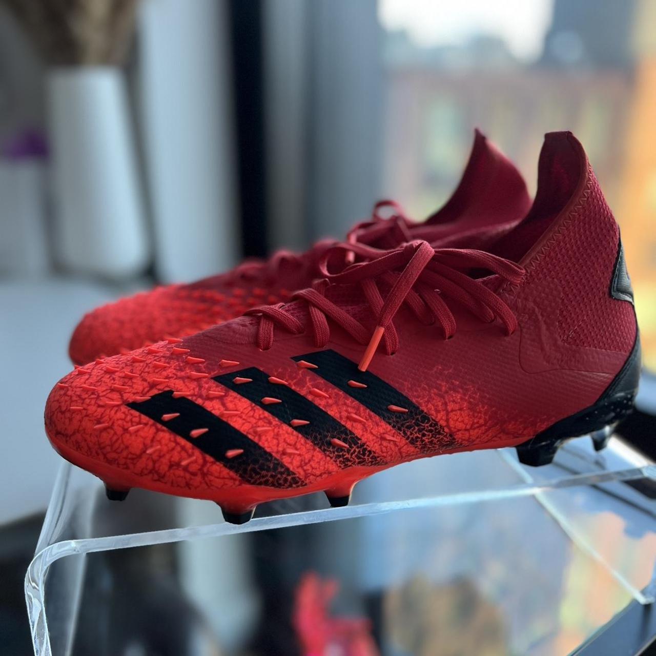 Adidas Predator Orange Black Mens Soccer Cleats... - Depop