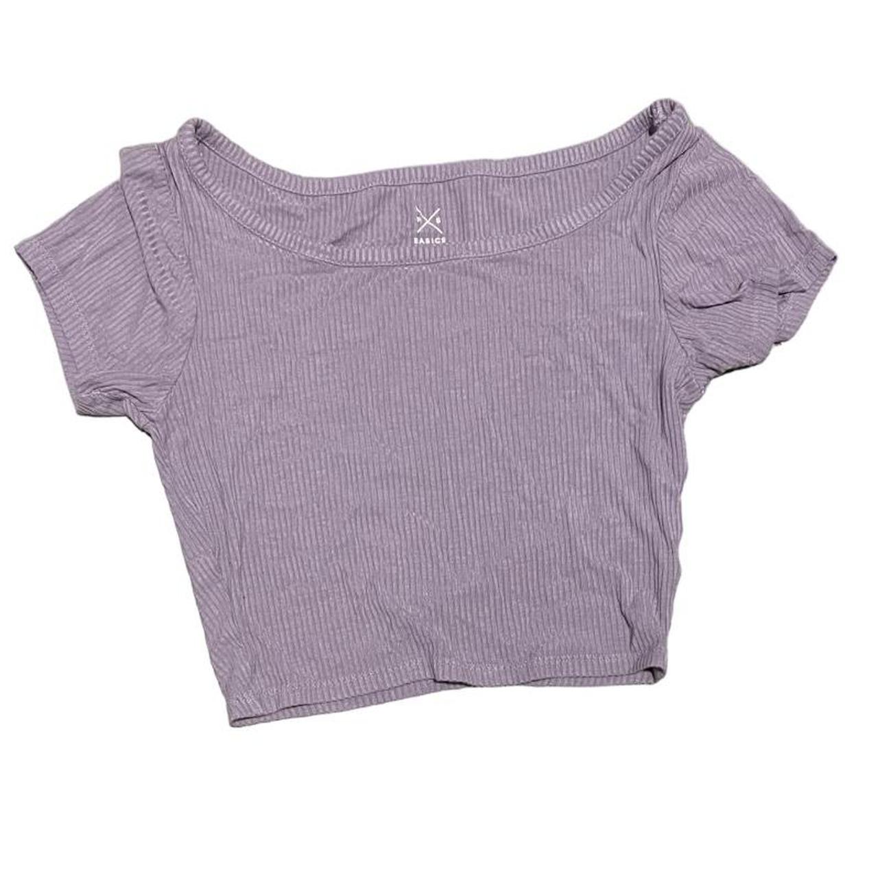 PacSun lilac purple crop top super cut just don’t... - Depop