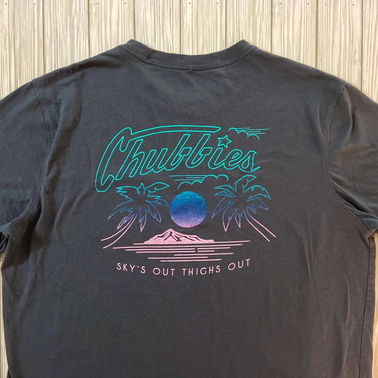 Chubbies “Skies Out Thighs Out” Summer Tee ☁️ 25x22 ☁️... - Depop