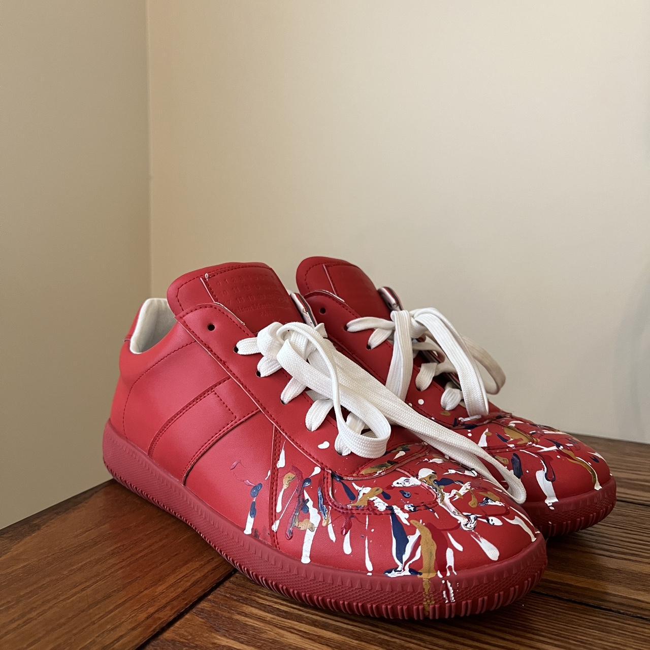 Red Maison Margiela Gats • Will ship the next... - Depop