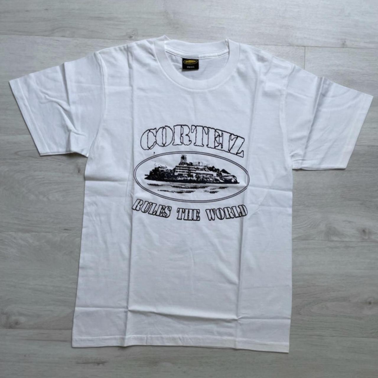 Corteiz T-Shirt - Alcatraz - White/black - Depop
