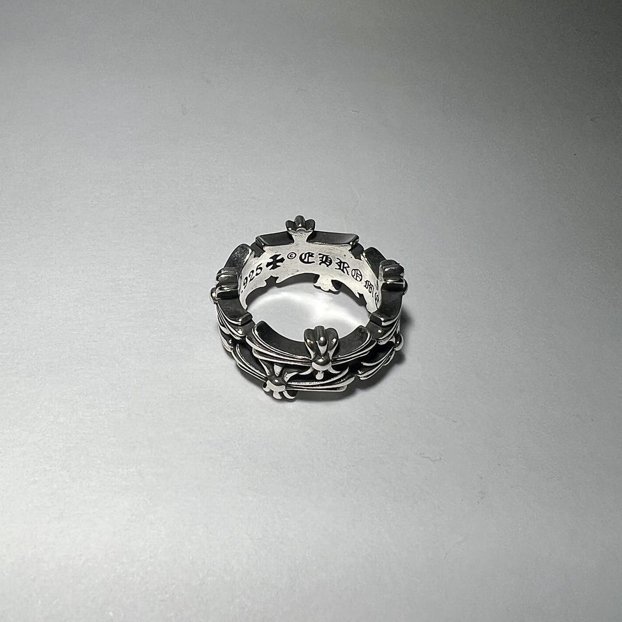 Authentic Sterling Silver men Chrome Hearts ring,... - Depop